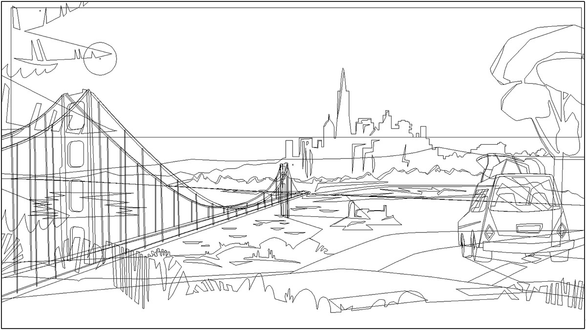 how to draw landscape in illustrator