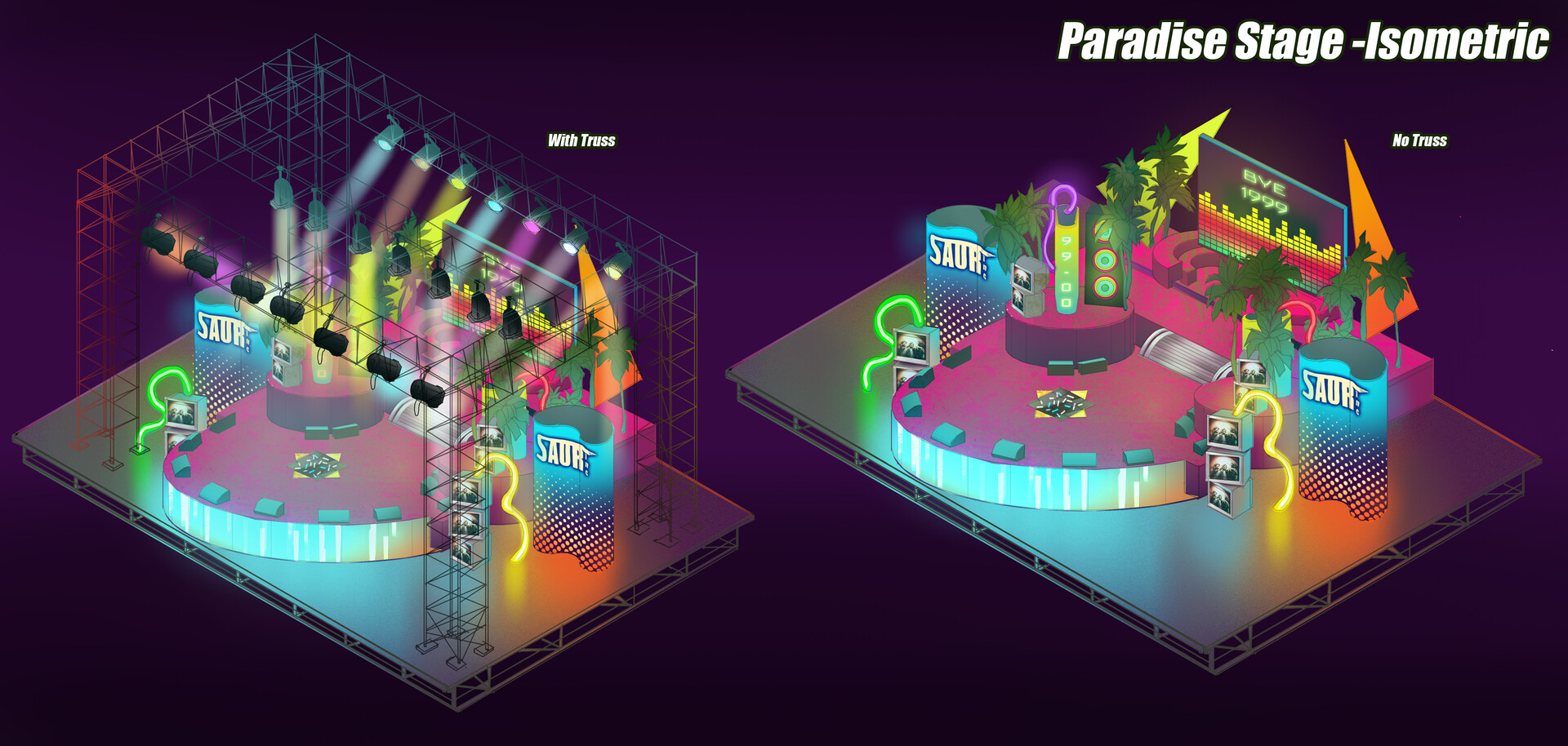 ArtStation - Saur Inc: Paradise Stage