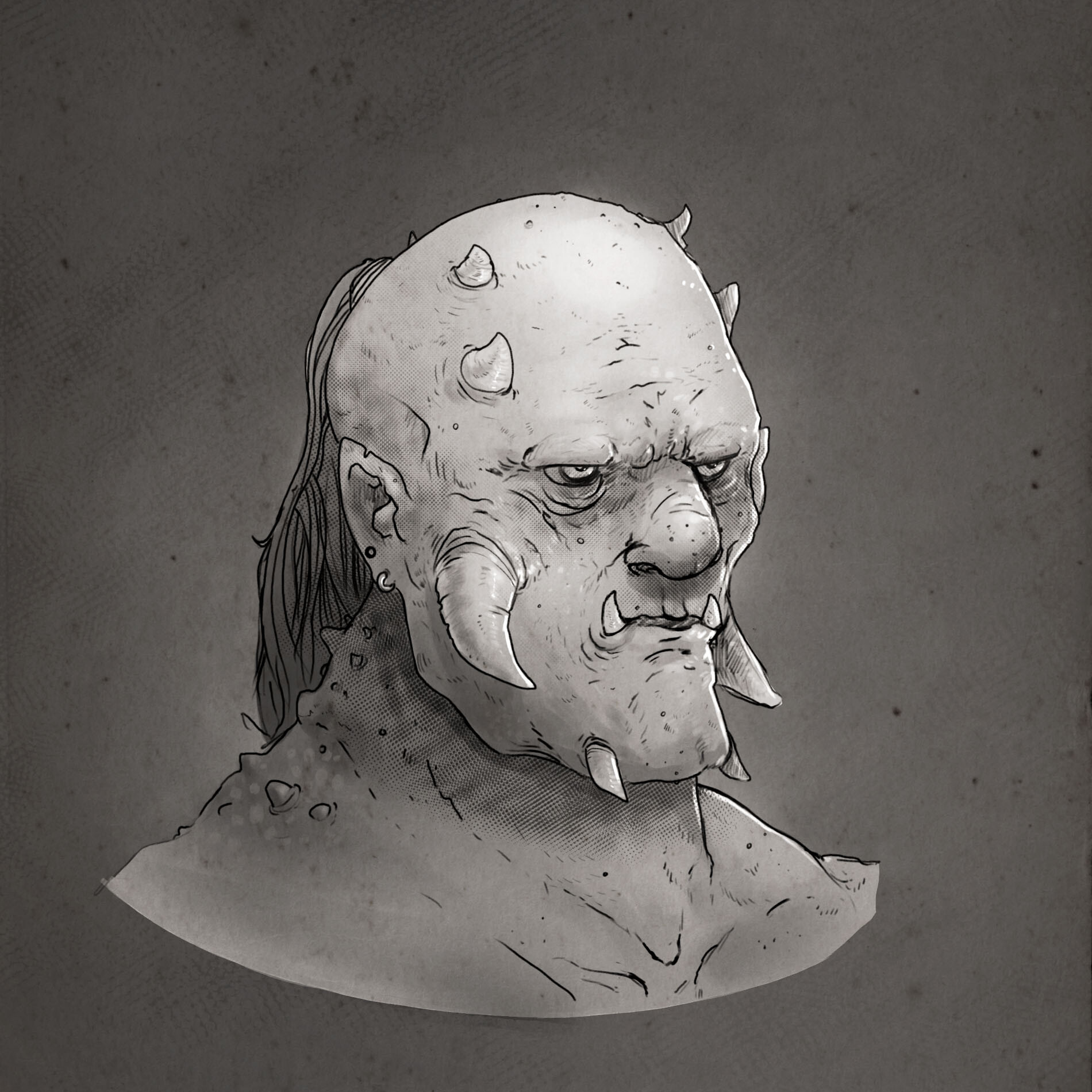 how to draw a demon face