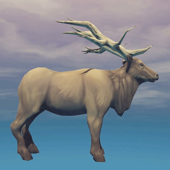 ArtStation - Lowpoly Haindpainted Elk