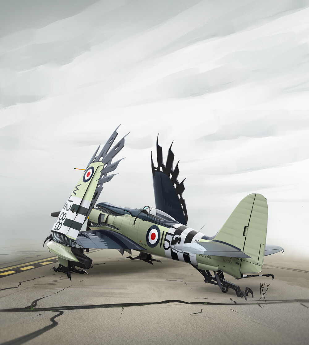 Sea Fury by Alice Bruderer : r/ImaginaryTechnology