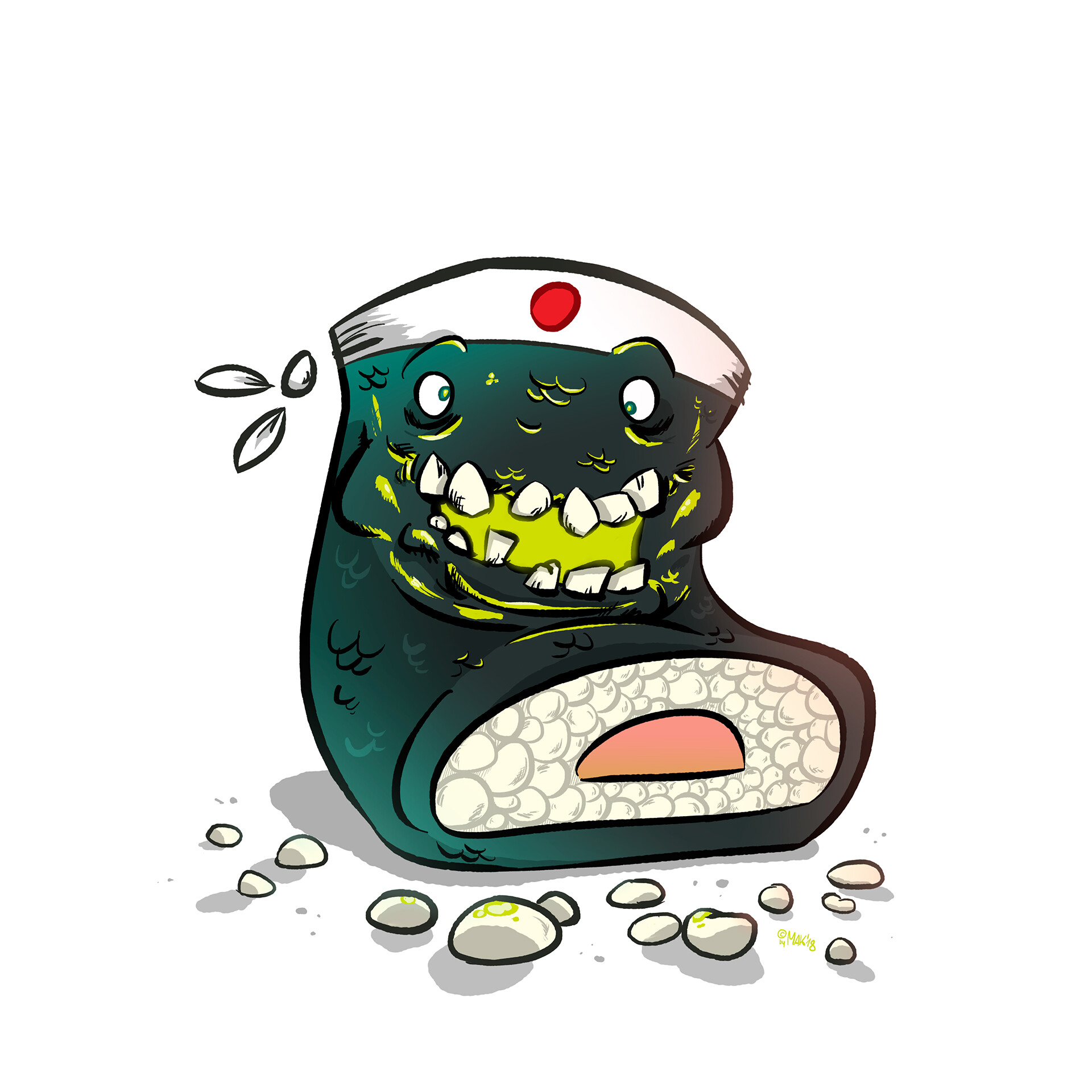 ArtStation - ZOMBIE SUSHI | art challange