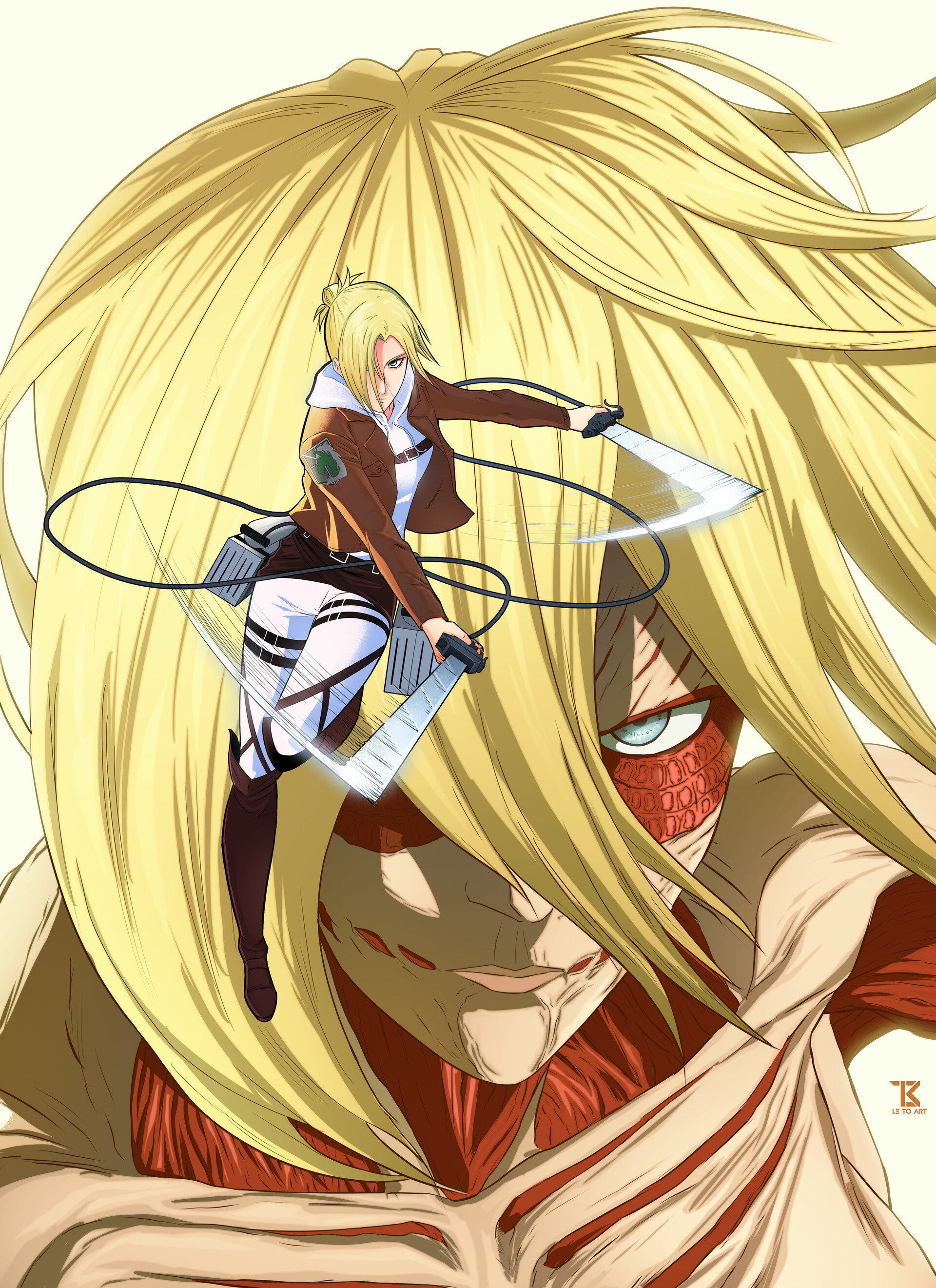 Artstation Annie Leonhardt Lost Girl Attack On Titan Fanart