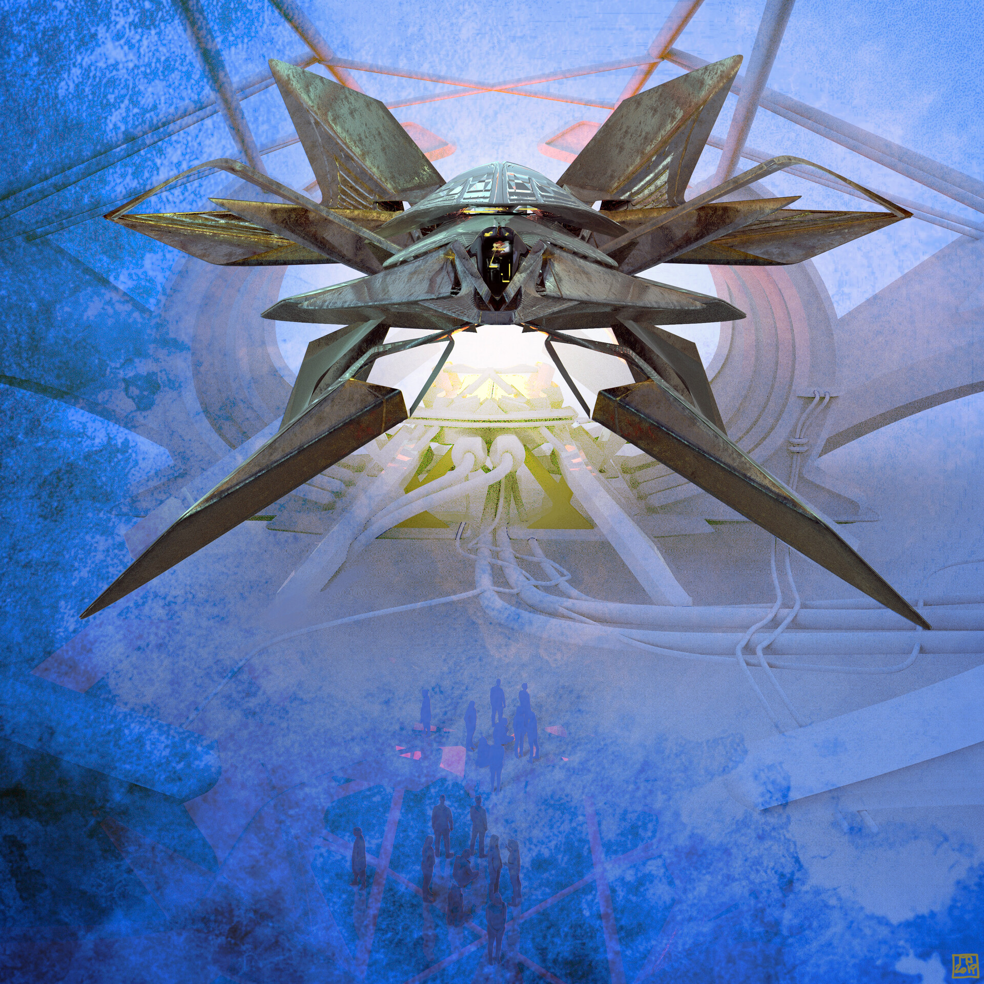 ArtStation - Star Shape Star Ship ;-)