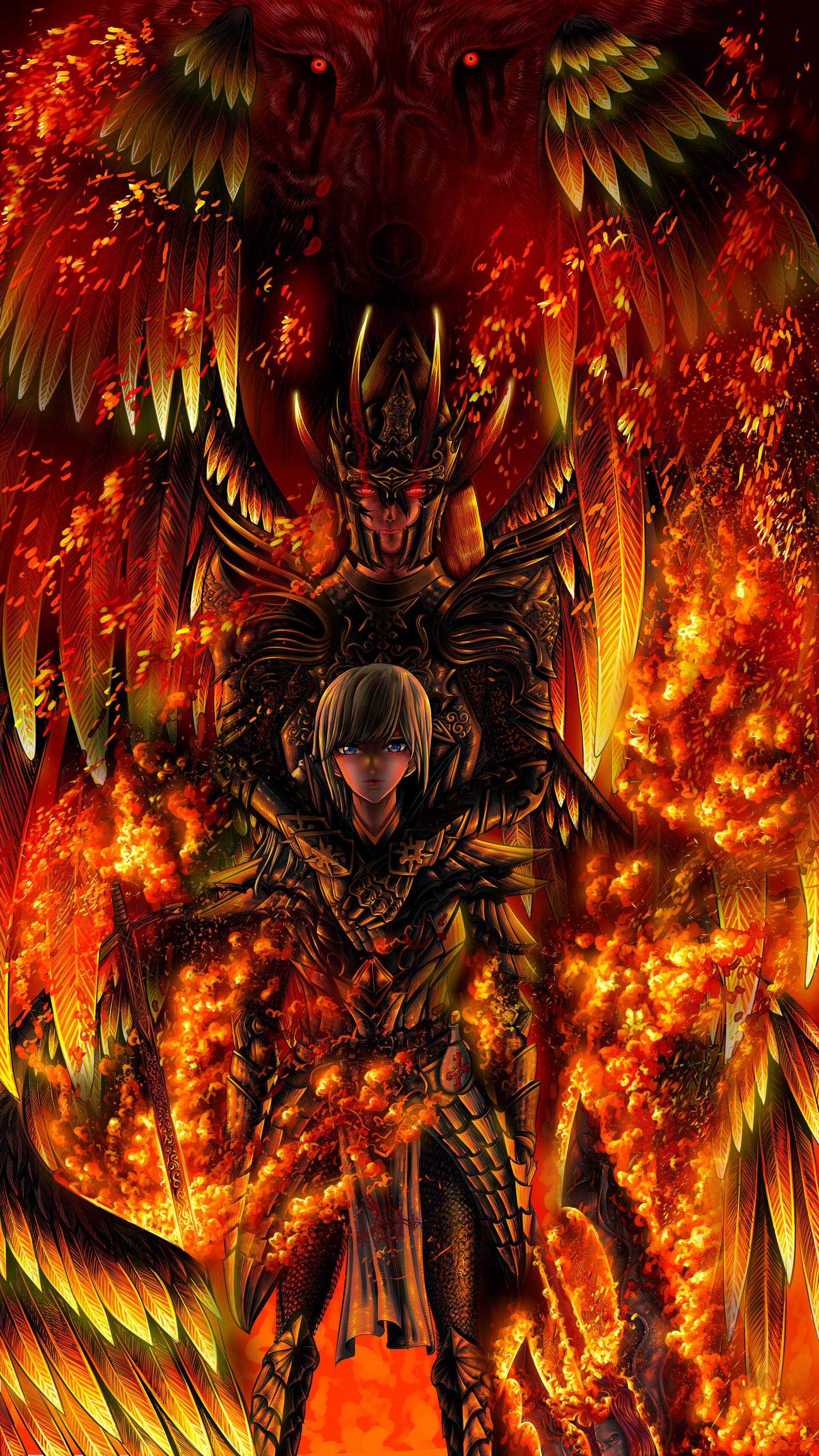 ArtStation - Holy flame don't burn the saint