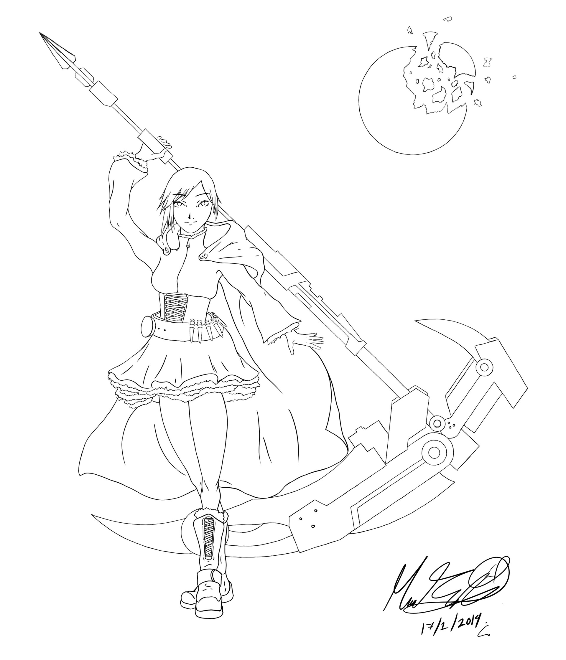 ruby rose coloring page