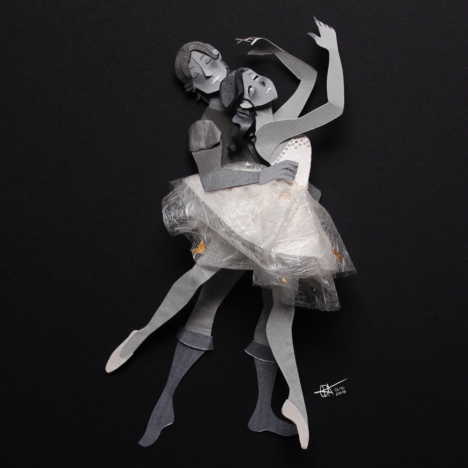 ArtStation - dancers in paper