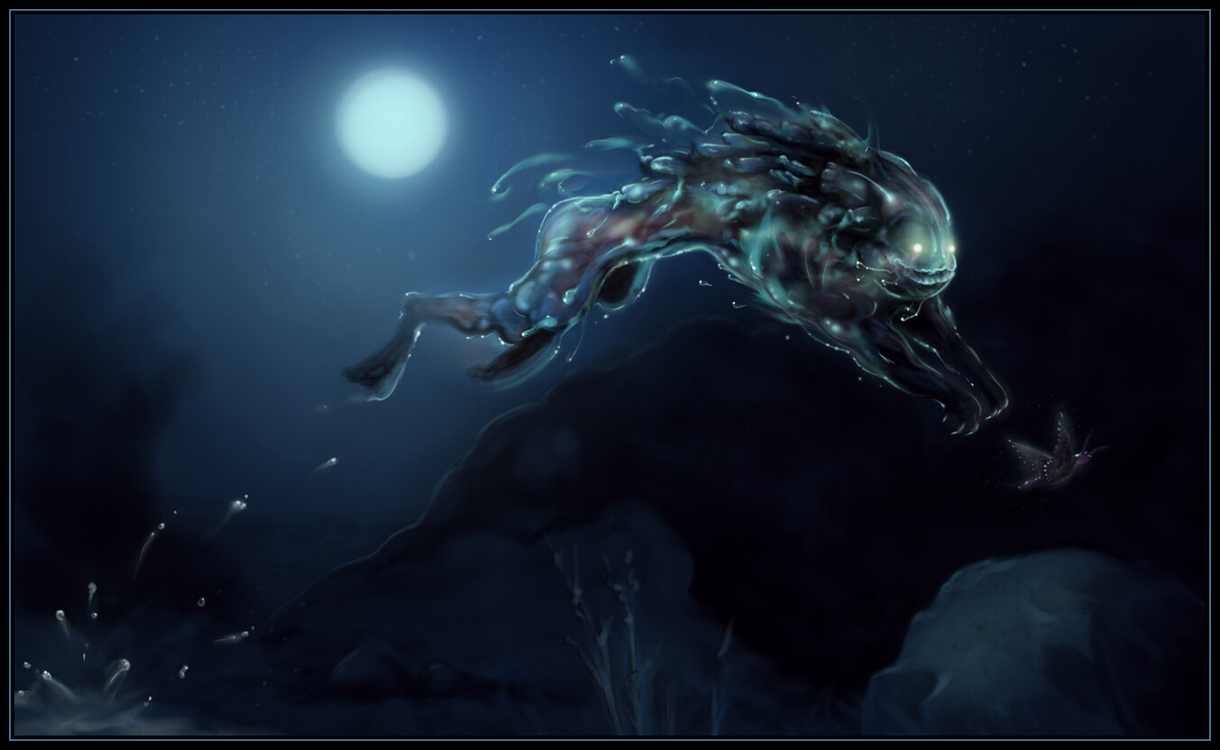 ArtStation - Slimy night creature