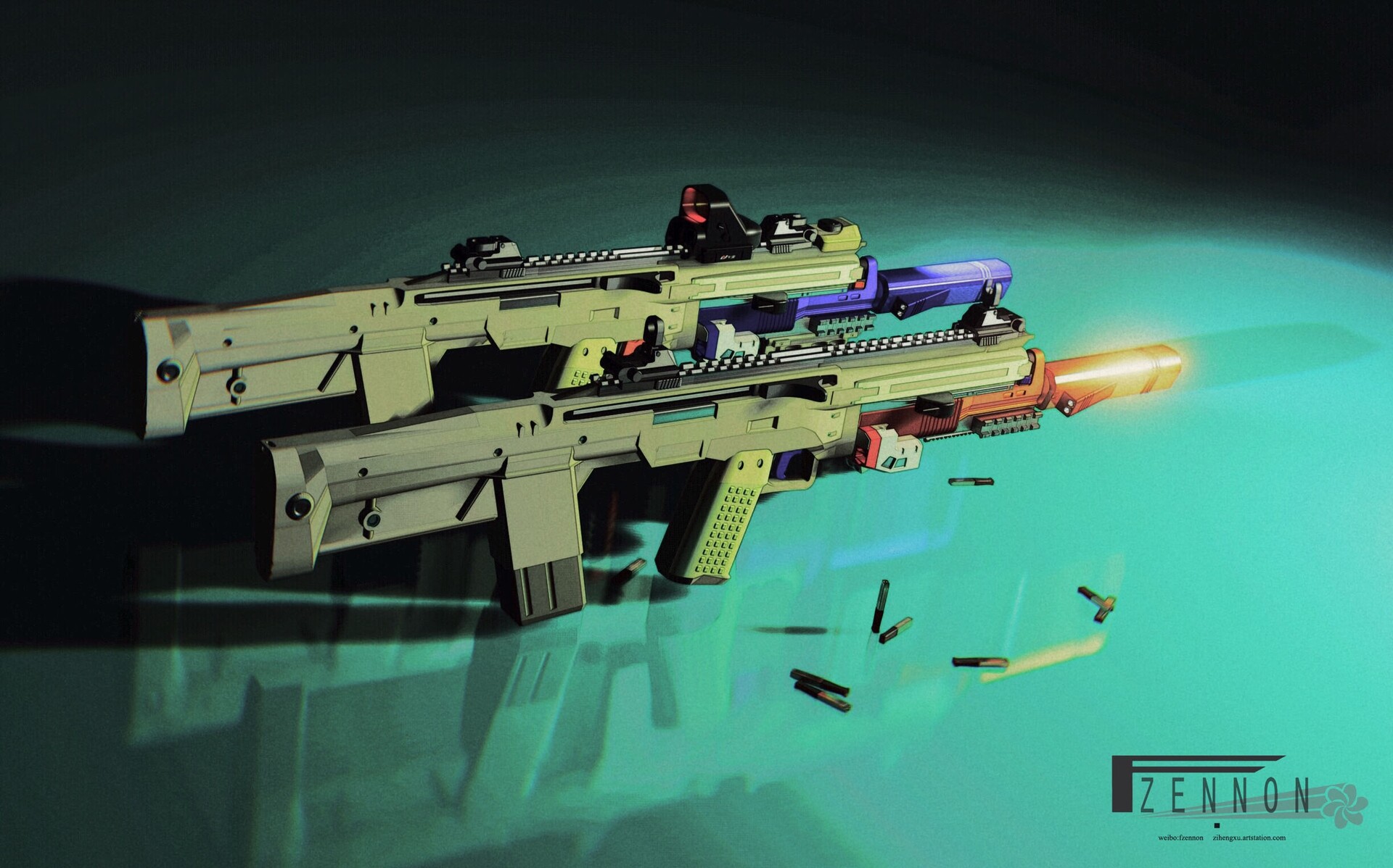 ArtStation - a rail rifle