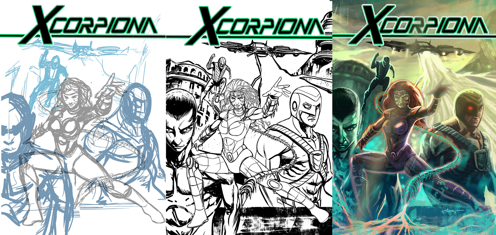 ArtStation - comic cover process