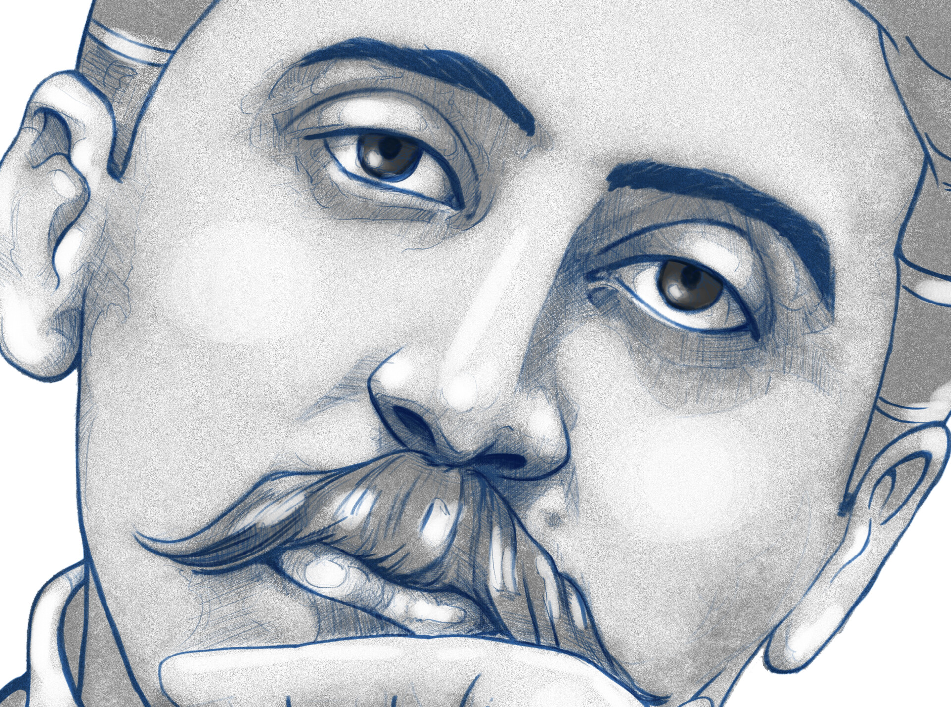 ArtStation - Proust portrait, work in Progress....