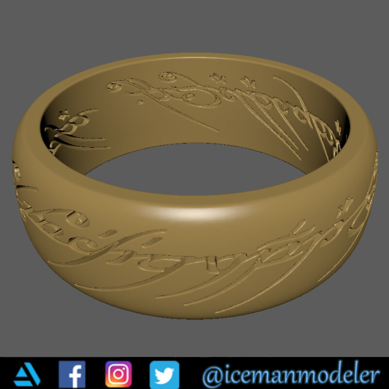 Mihai Alexandru Gales - LOTR ring for 3d print