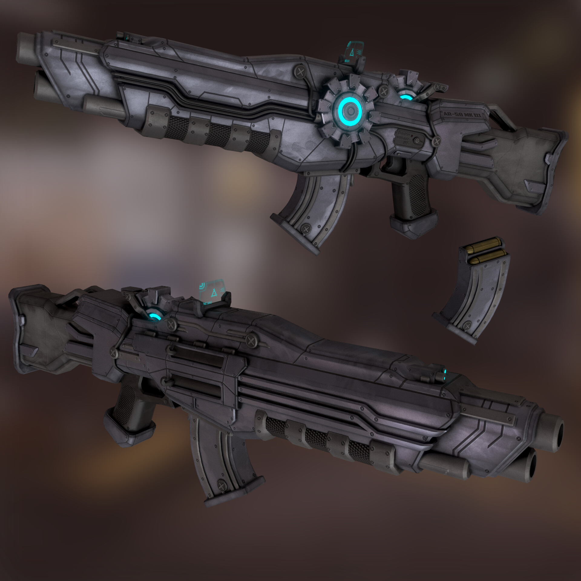 ArtStation - sci-fi assault rifle