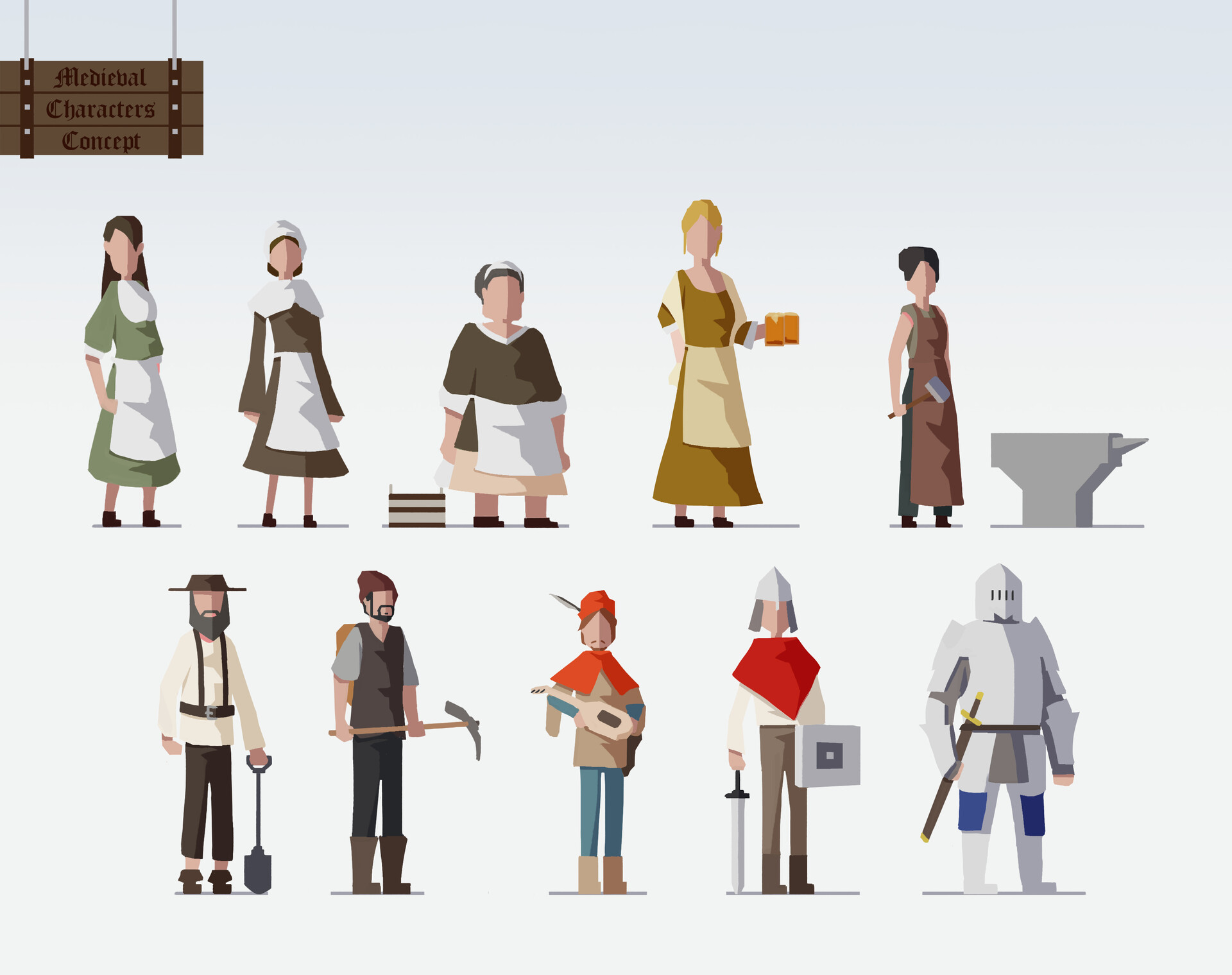 ArtStation - Medieval character concept