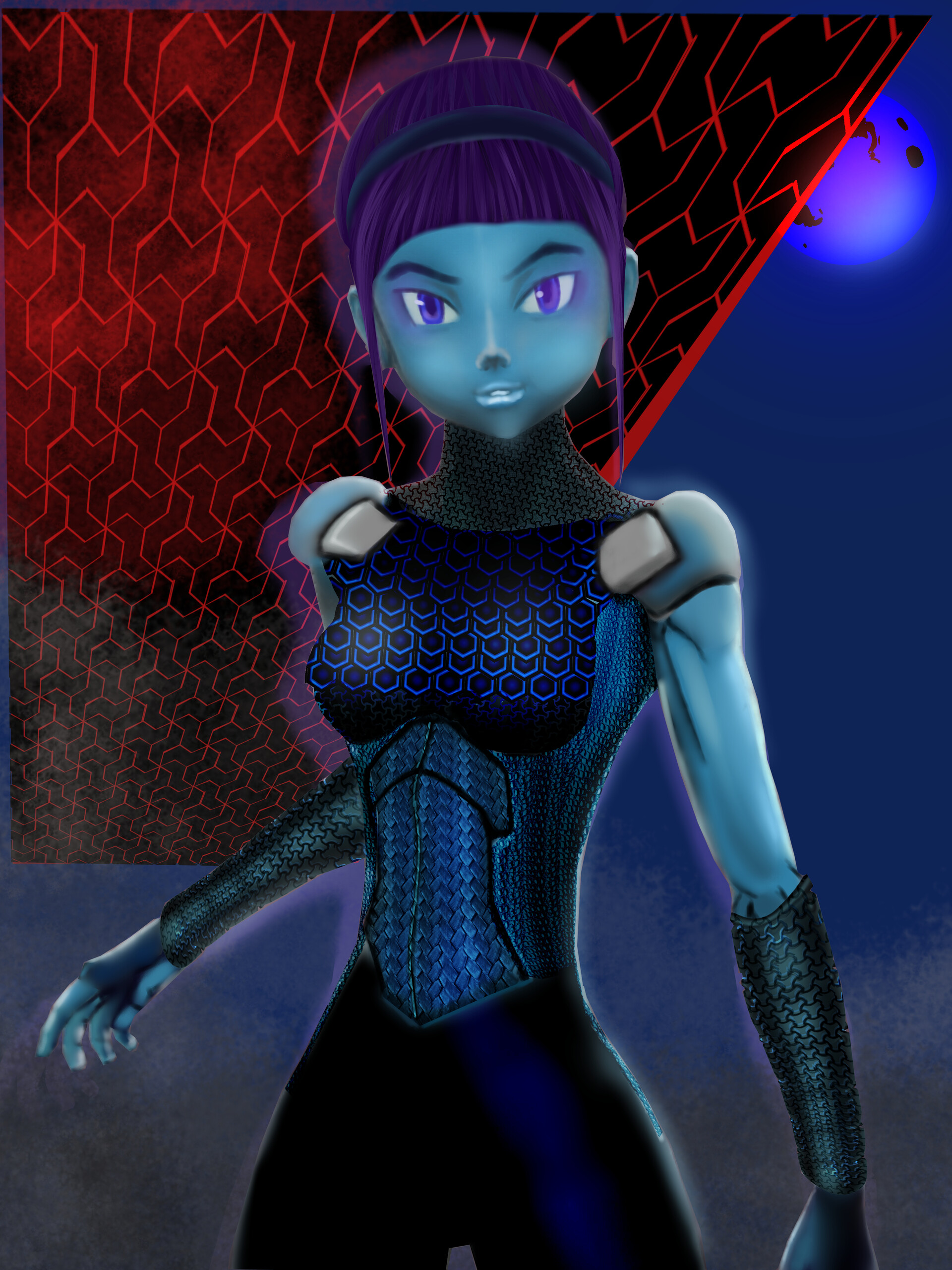 ArtStation - Blue Alien