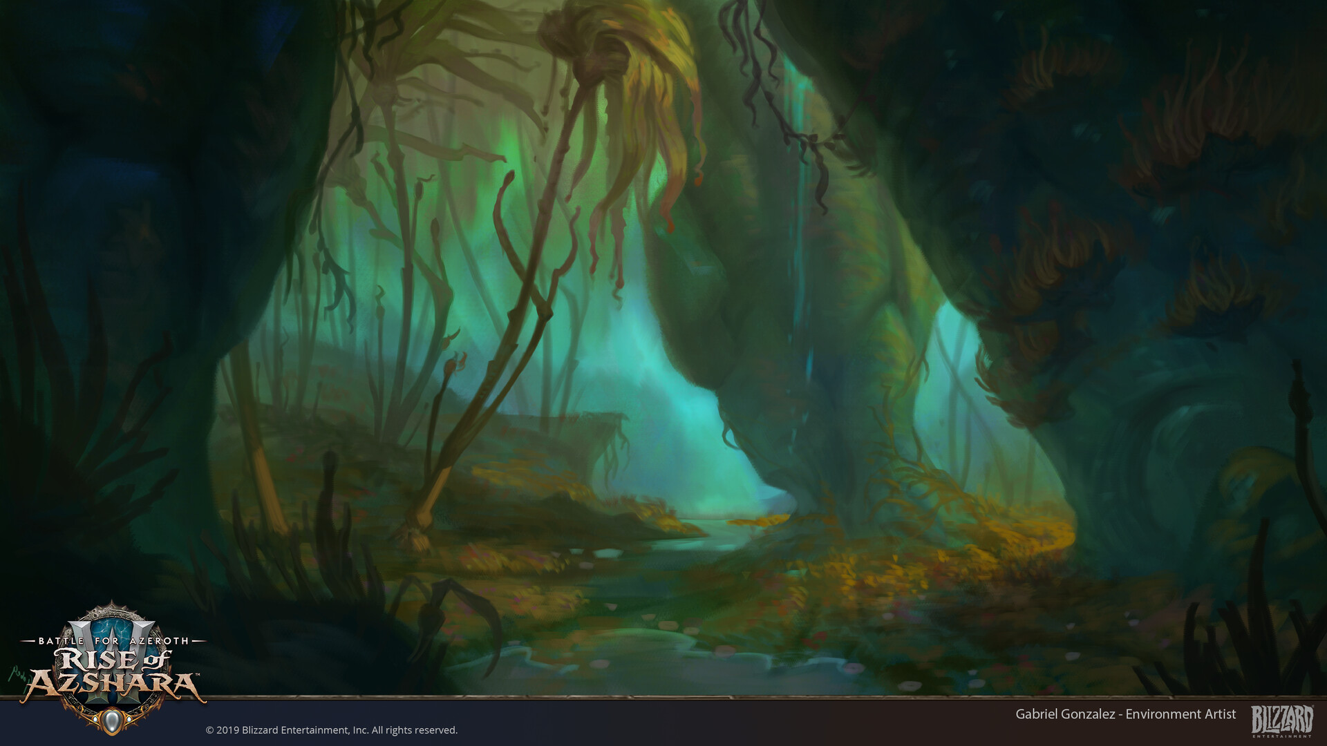 ArtStation - Rise of Azshara - Nazjatar: Kelp Forest Biome