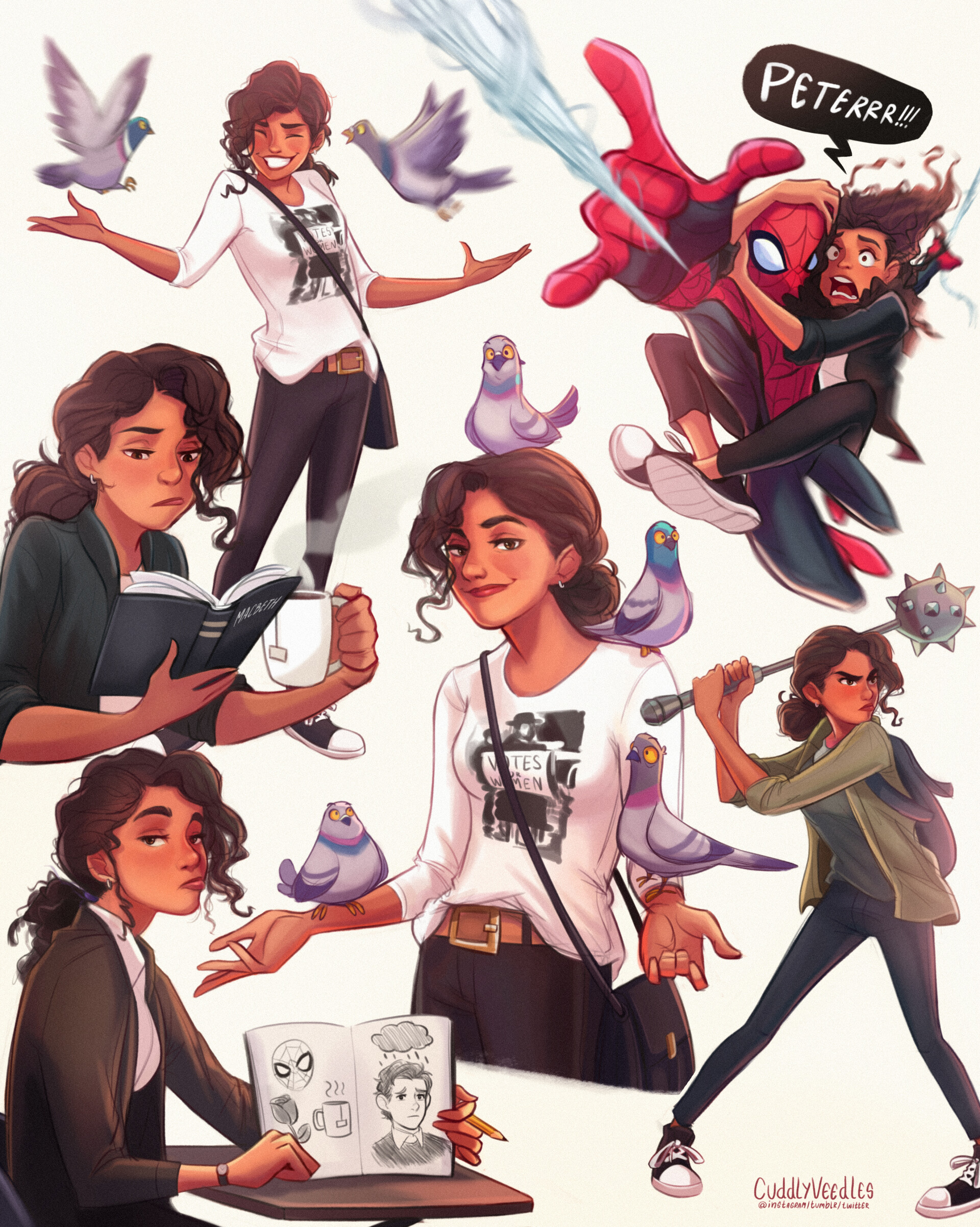 ArtStation - MJ (Zendaya Maree Stoermer Coleman) Sketch #71