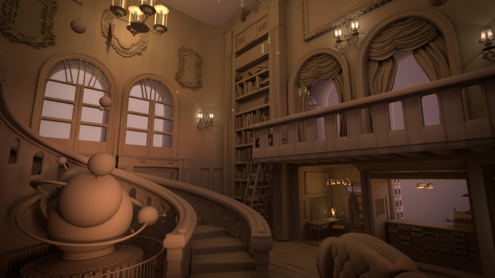 steampunk interior lights