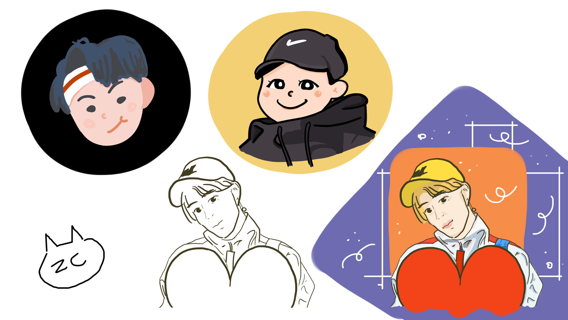 ArtStation - GUYS in diff drawing style