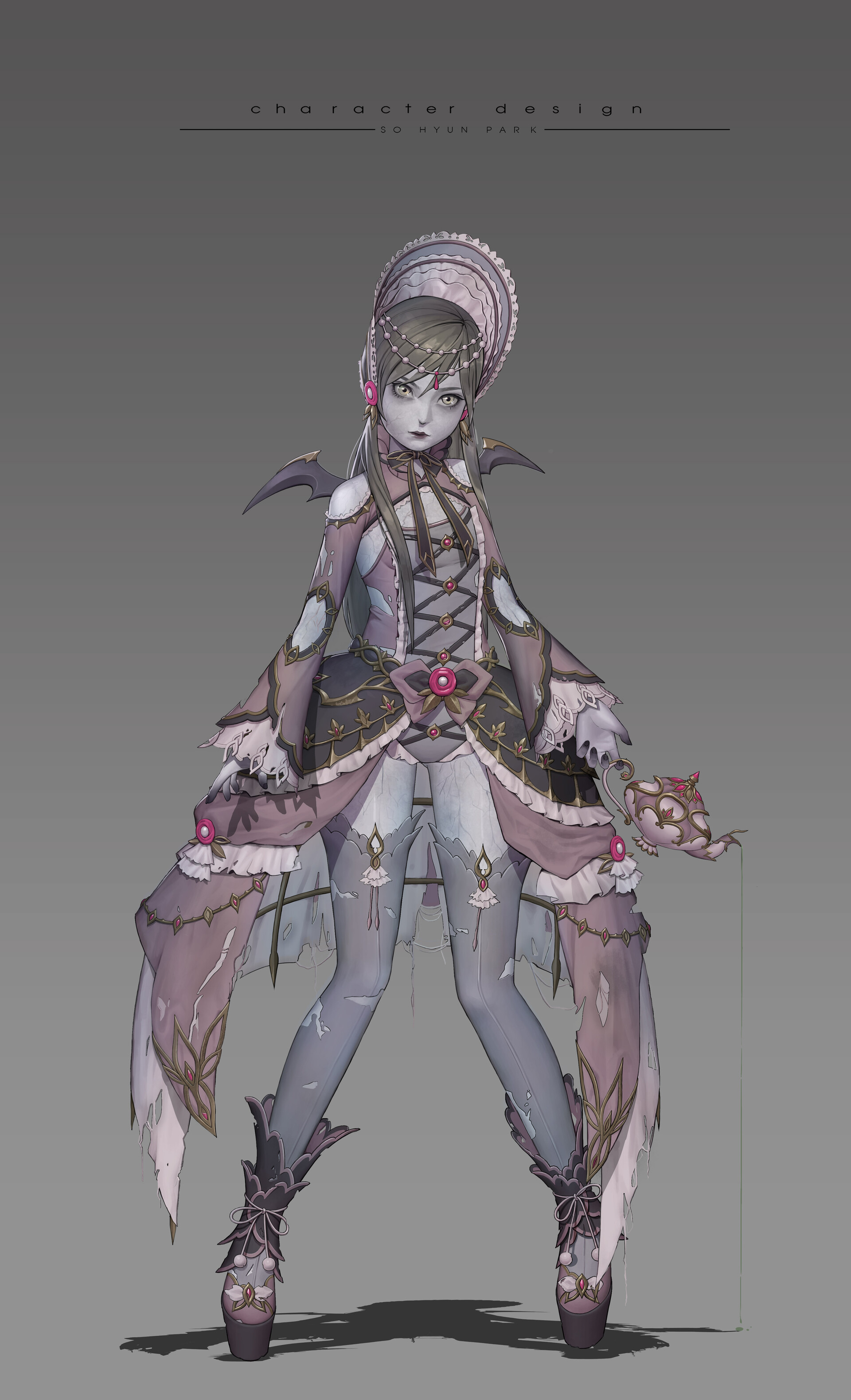 ArtStation - A medieval infected girl (monster)