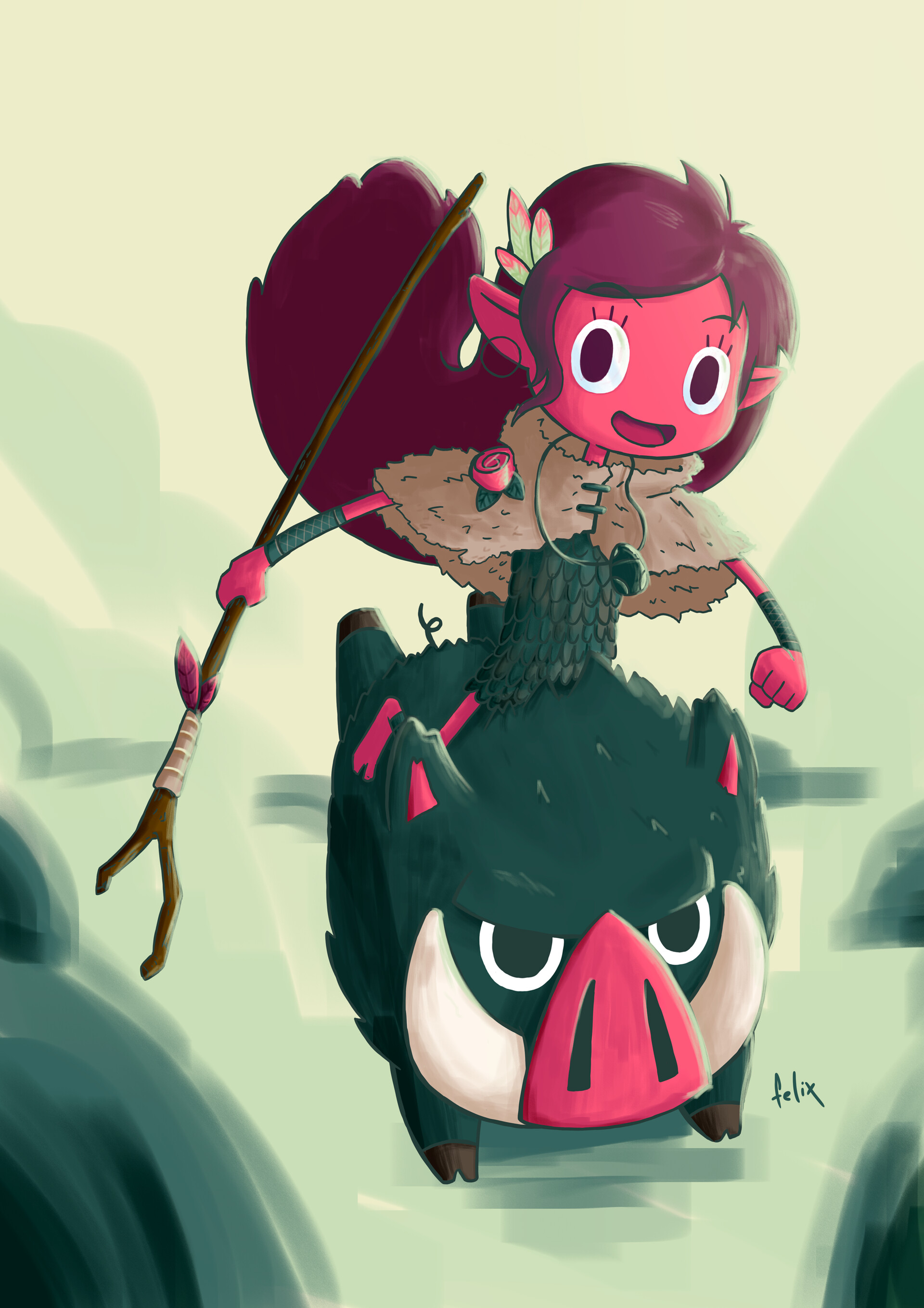 ArtStation - Caipora - Brazilian Folklore Challenge