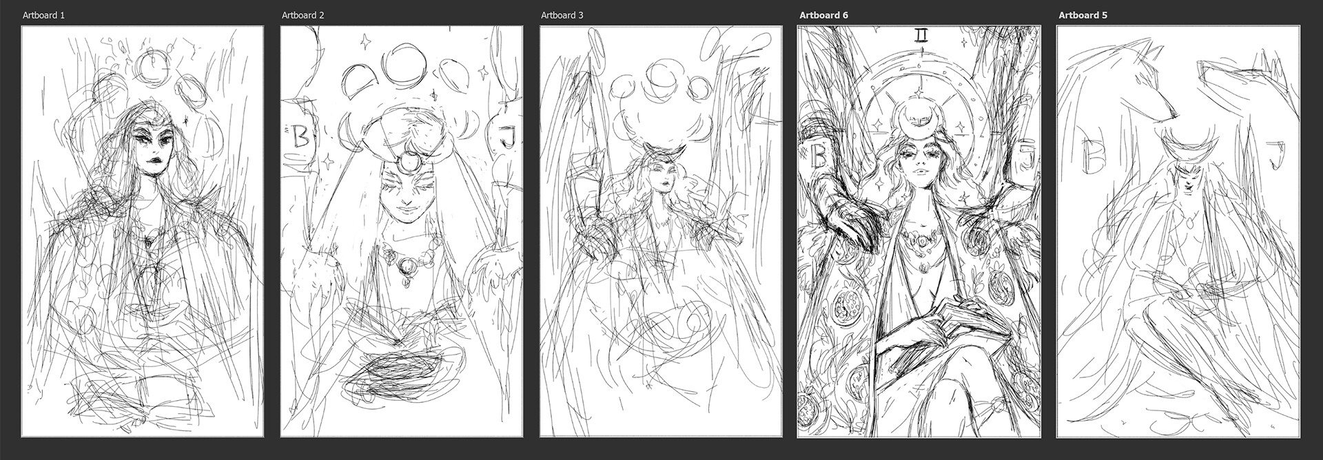 high priestess coloring page