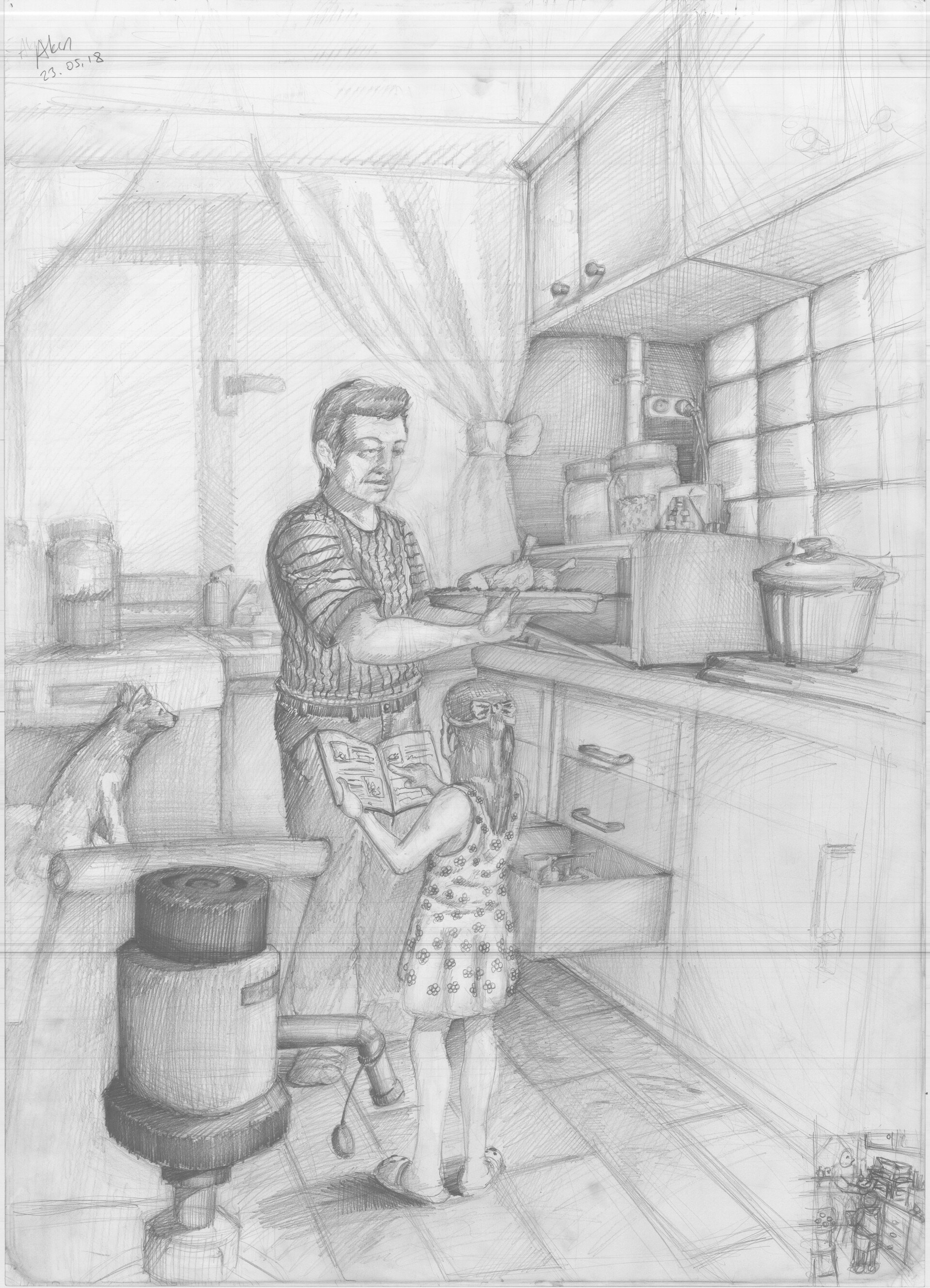ArtStation - Cooking with Granddaughter