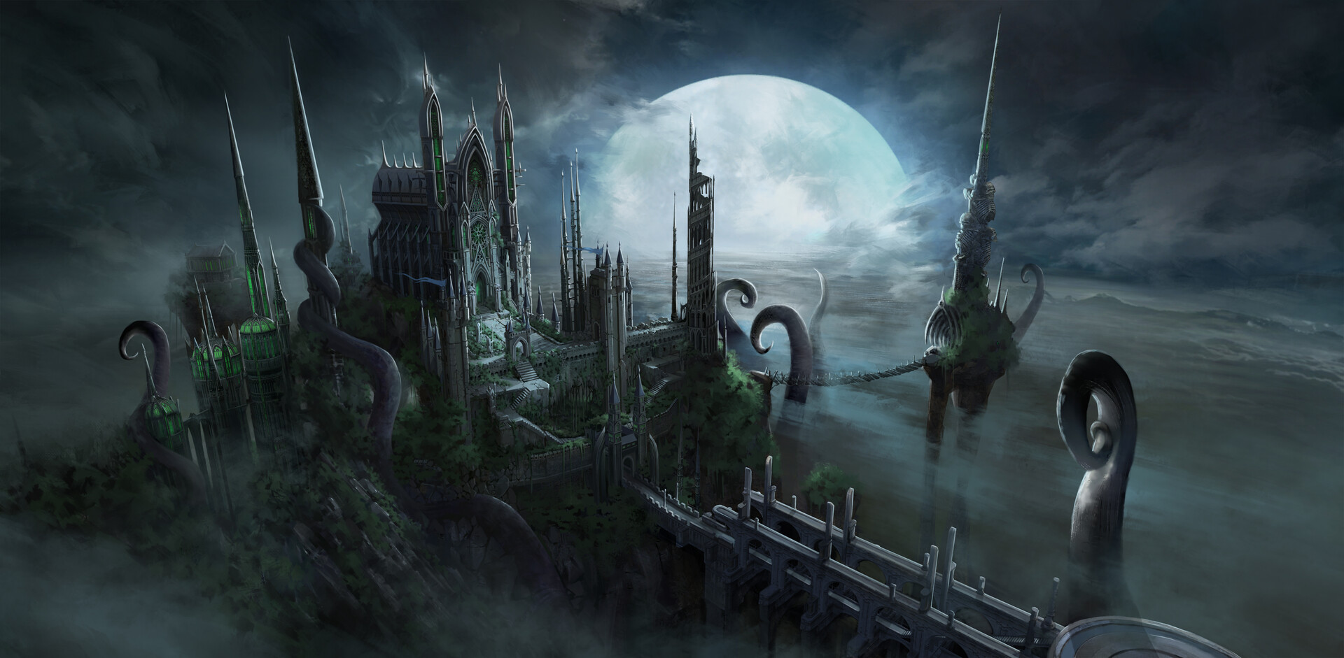 ArtStation - The castle at night forever
