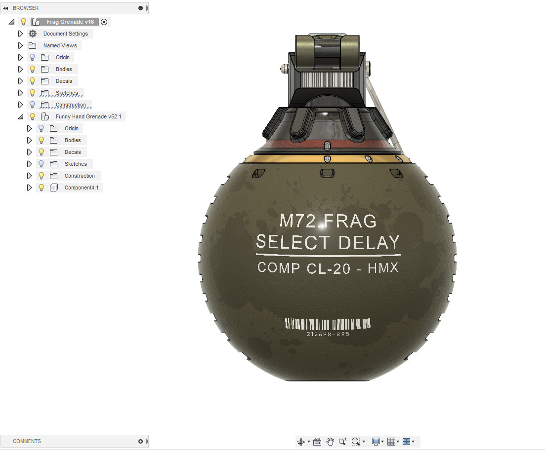 Wesley Johnson - F1 Technologies - M72 Frag Grenade