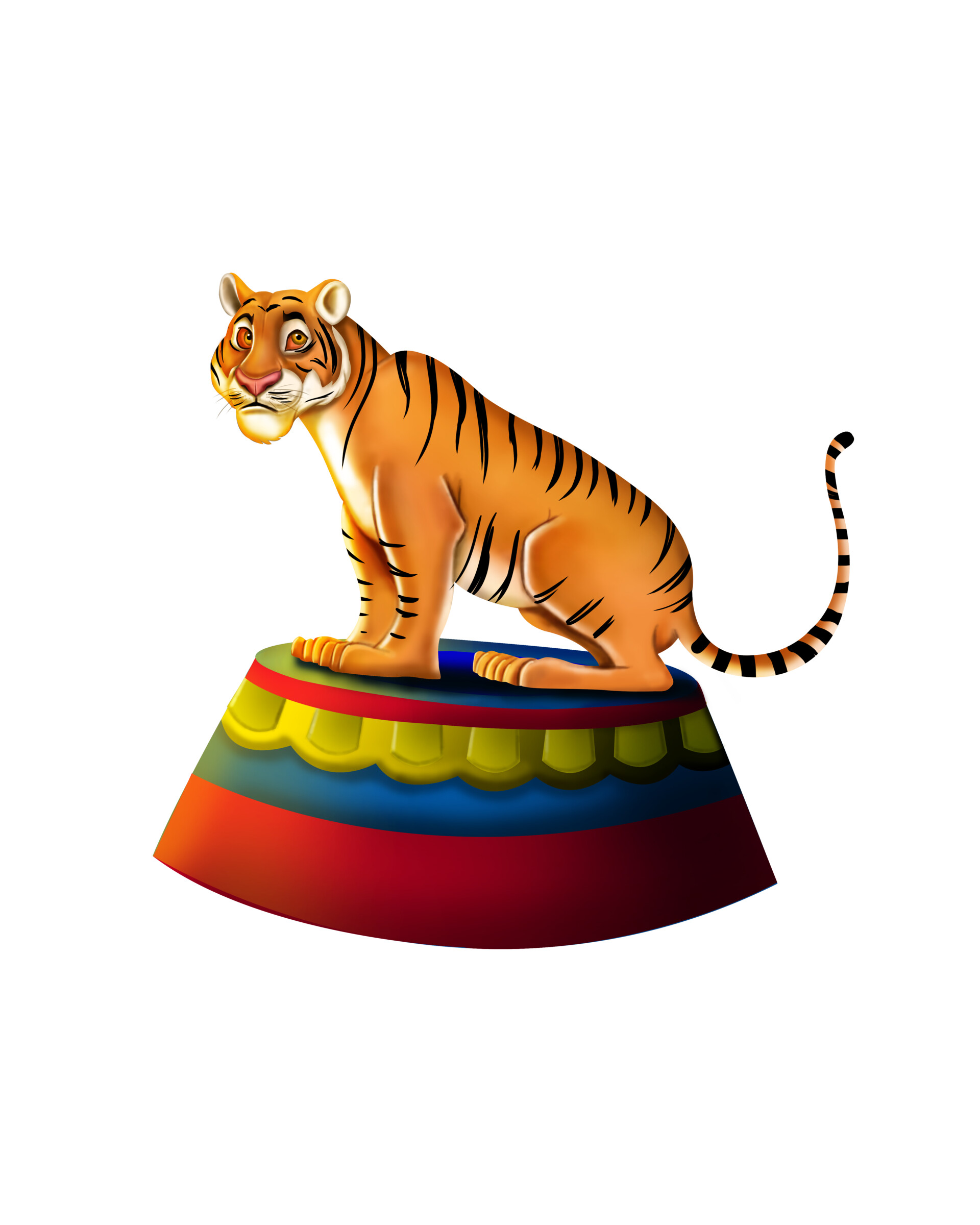 Vintage Circus Tiger Clipart