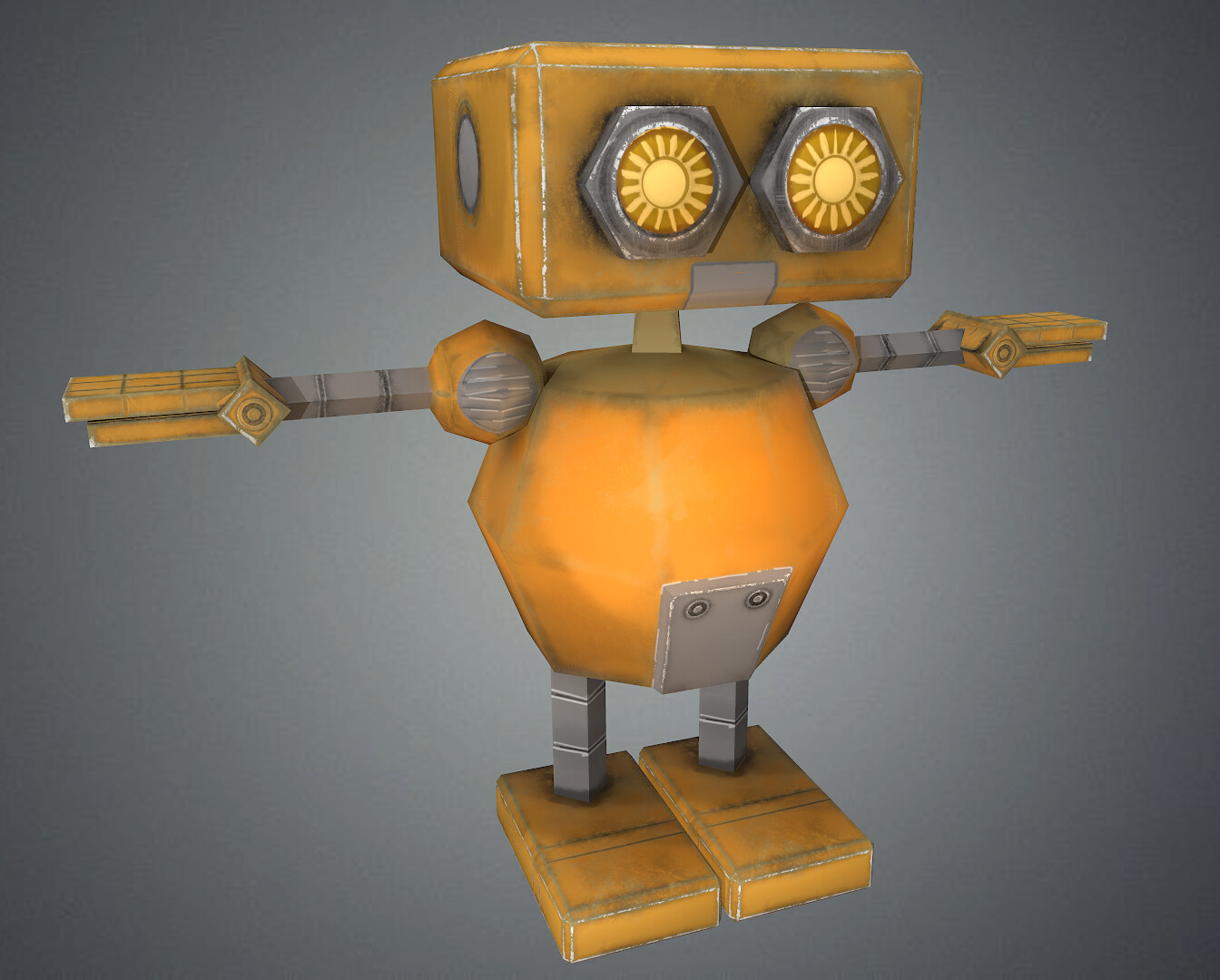 ArtStation - Small dirty stylized robot