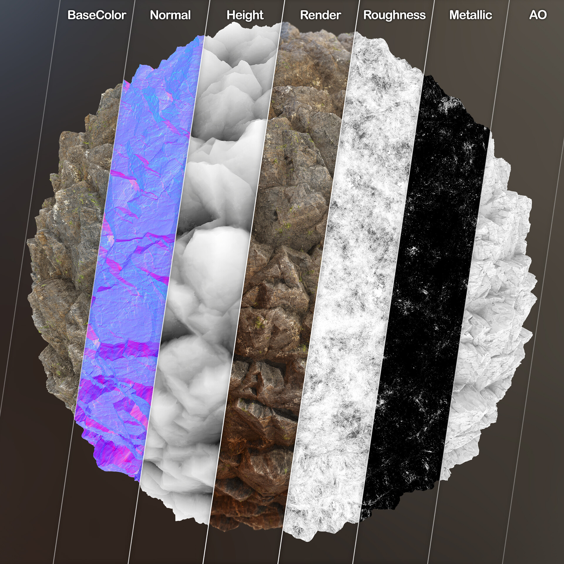 Behnam Razipour - Jagged Rocks - Substance Designer