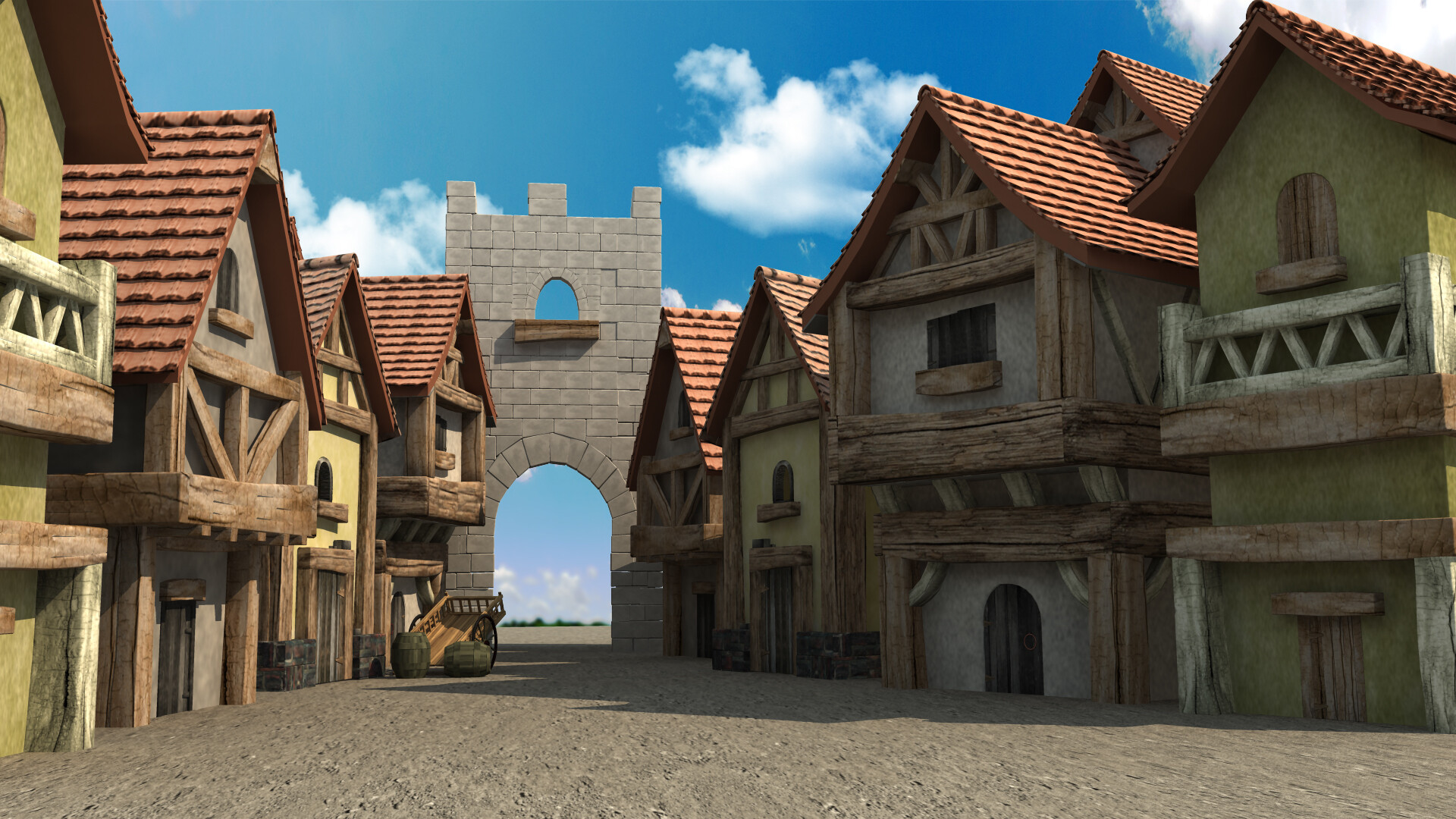 ArtStation - village entrance