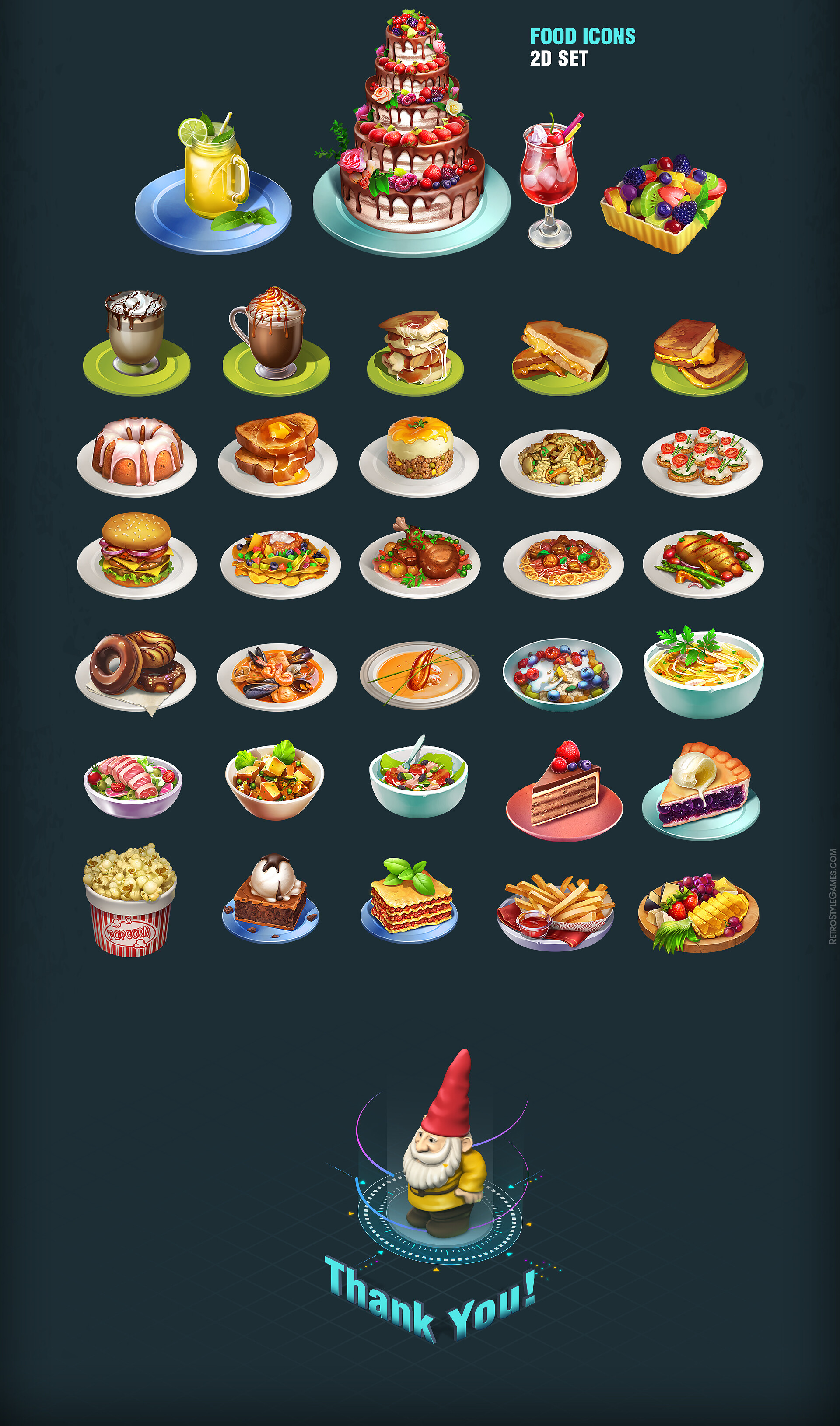 RetroStyle Games - Isometric 3D Game Sprites – Manor Cafe