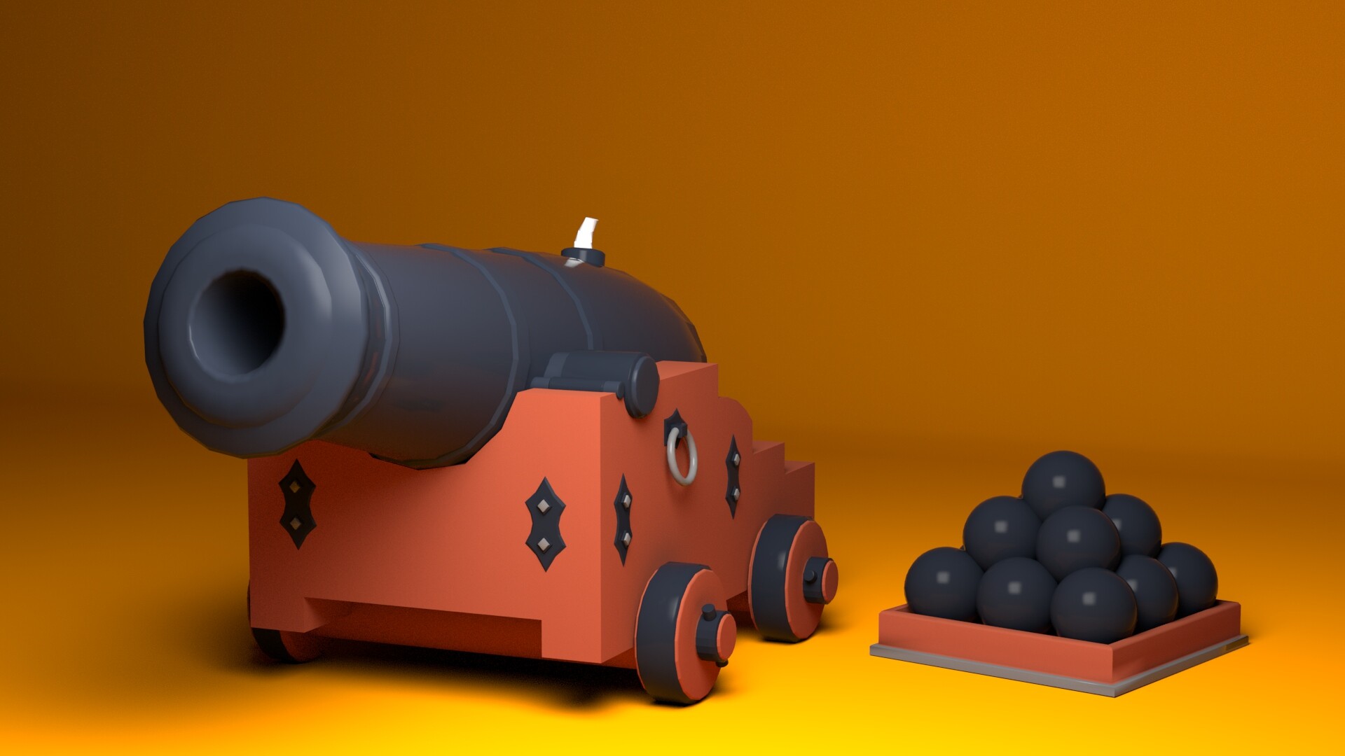 ArtStation - Low poly Cannon