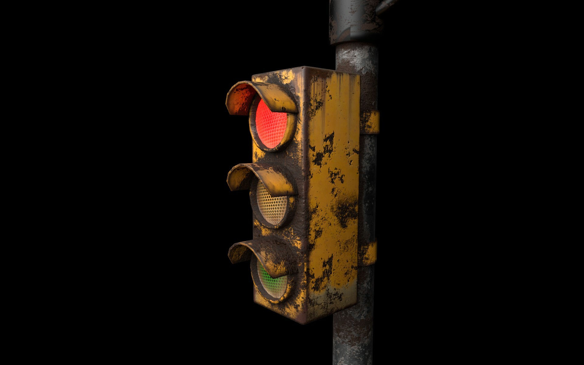 ArtStation - Rusted Traffic Lights
