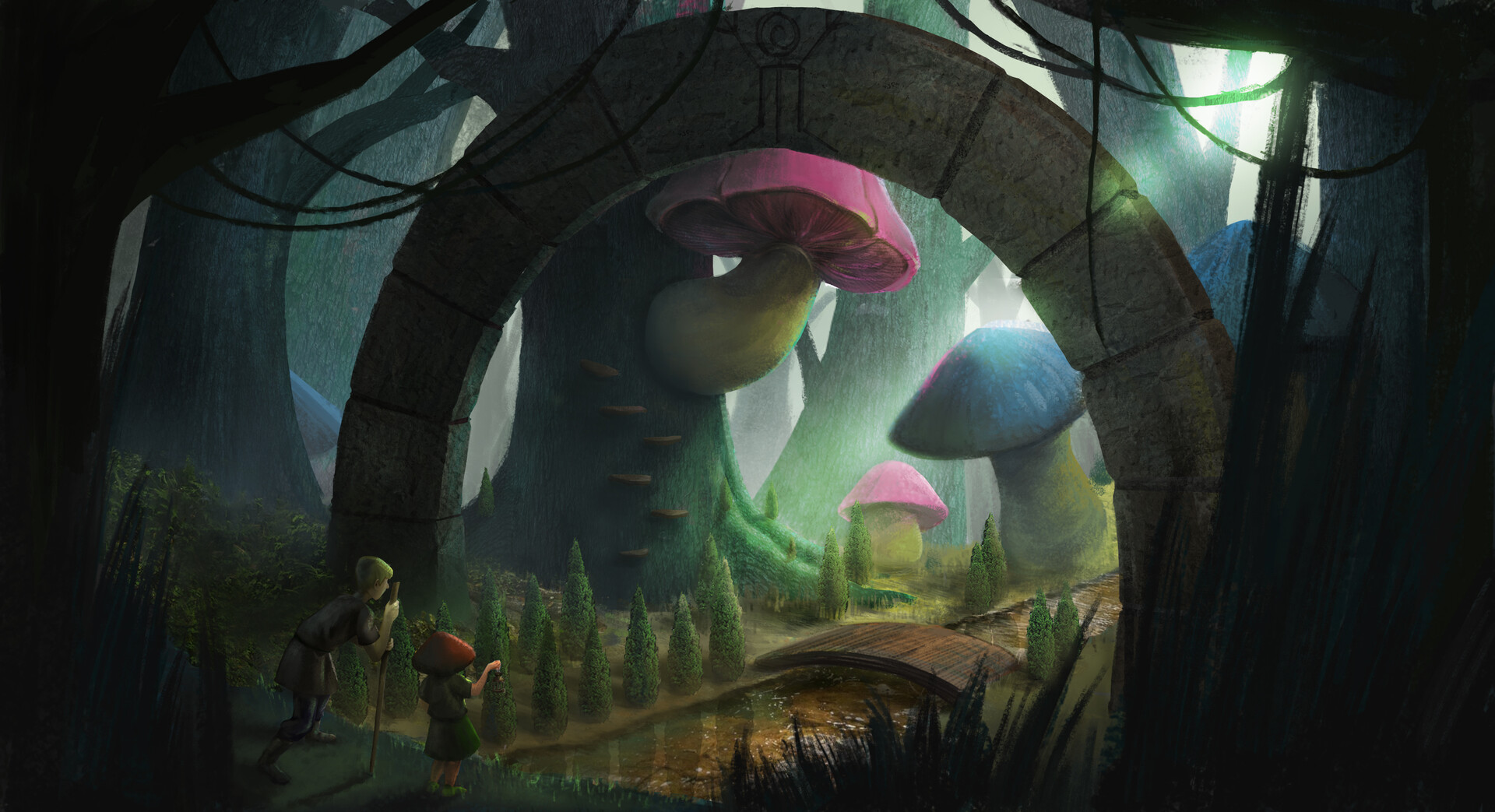 ArtStation - The Elf's Village