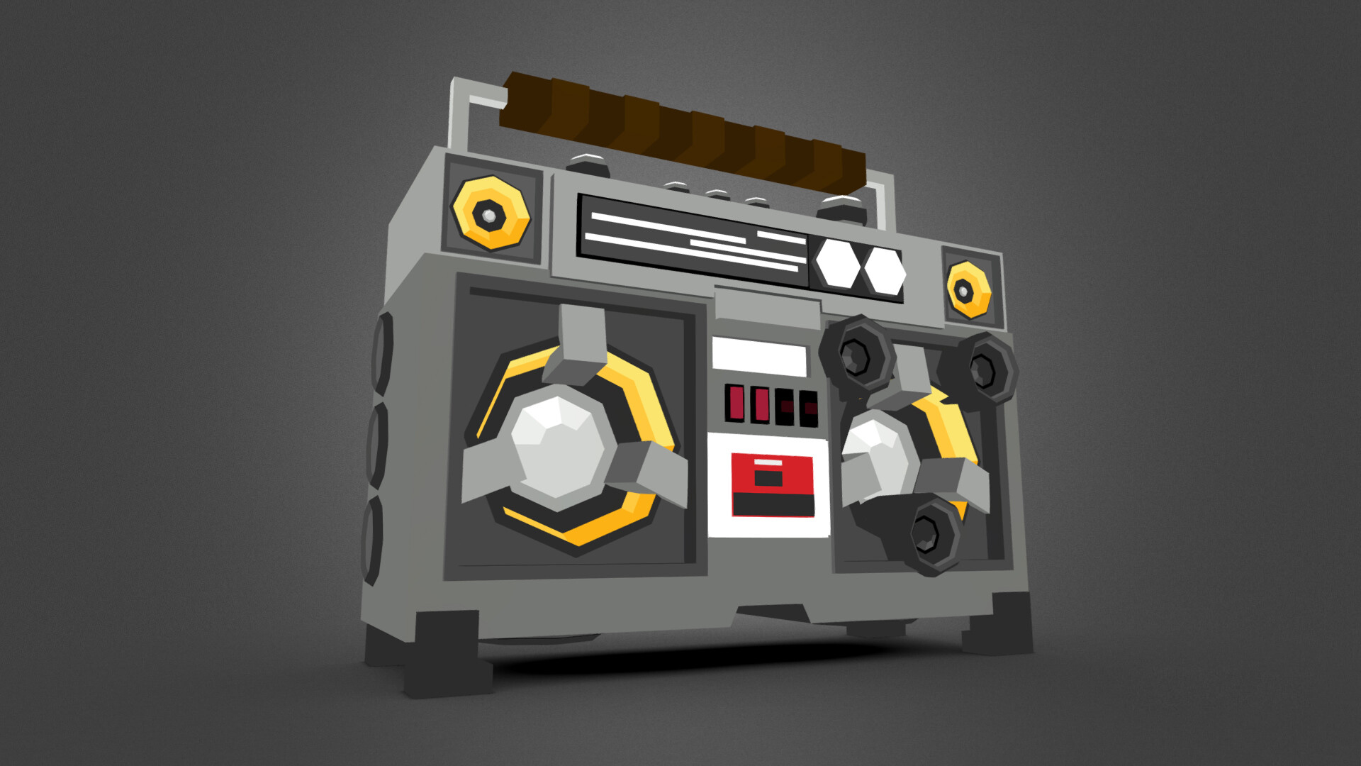 ArtStation - Boombox radio Low poly model