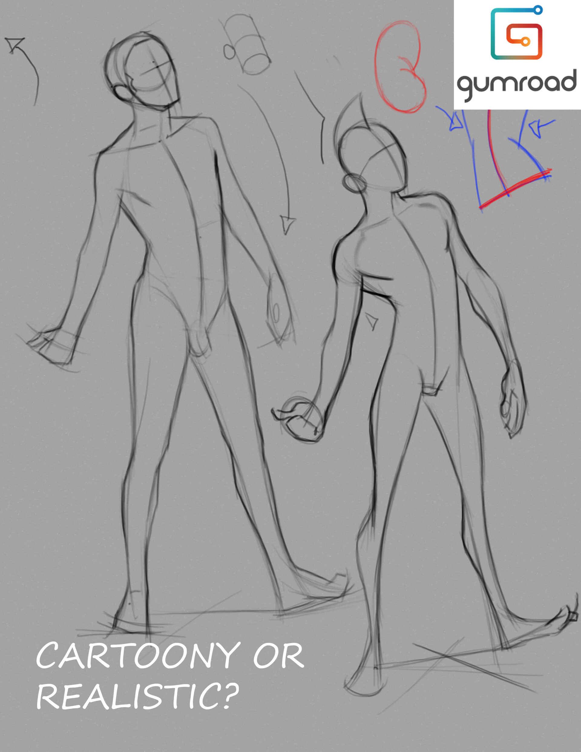 how to draw realistic body poses