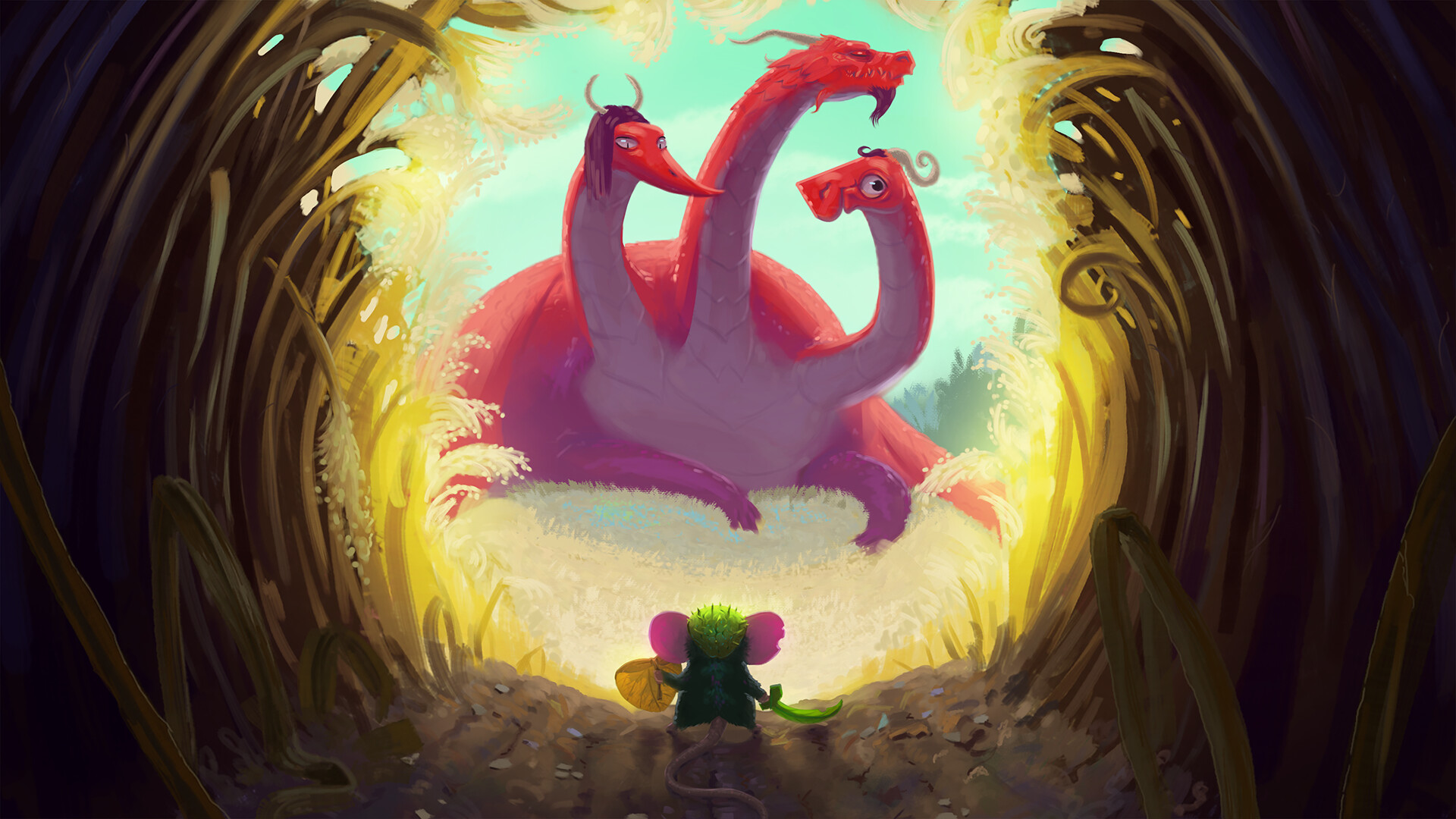 ArtStation - Dragon in field