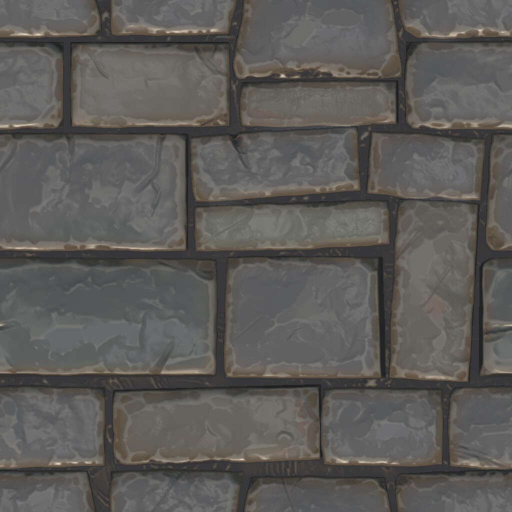 Daniel Cain - Stylised Tiled Stone Brick Texture