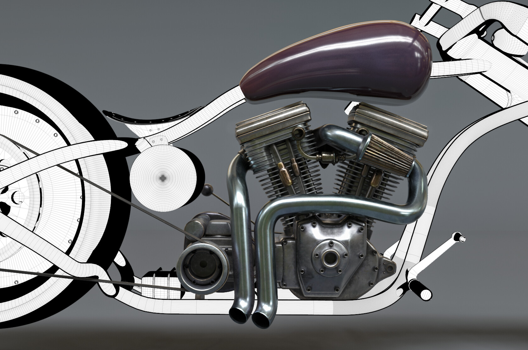 ArtStation - Motorcycle Engine Substance Painter