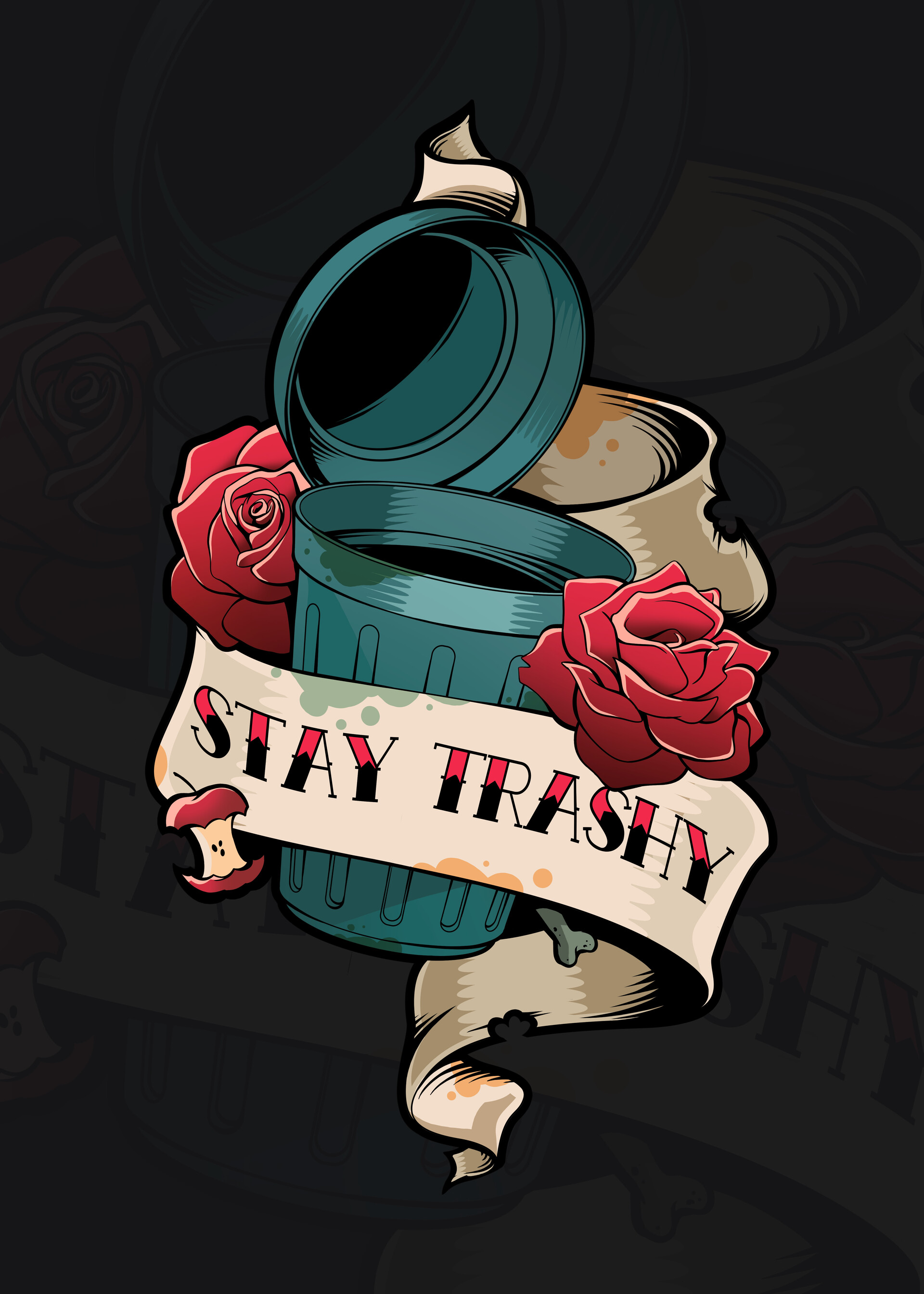 ArtStation - Stay Trashy Tattoo