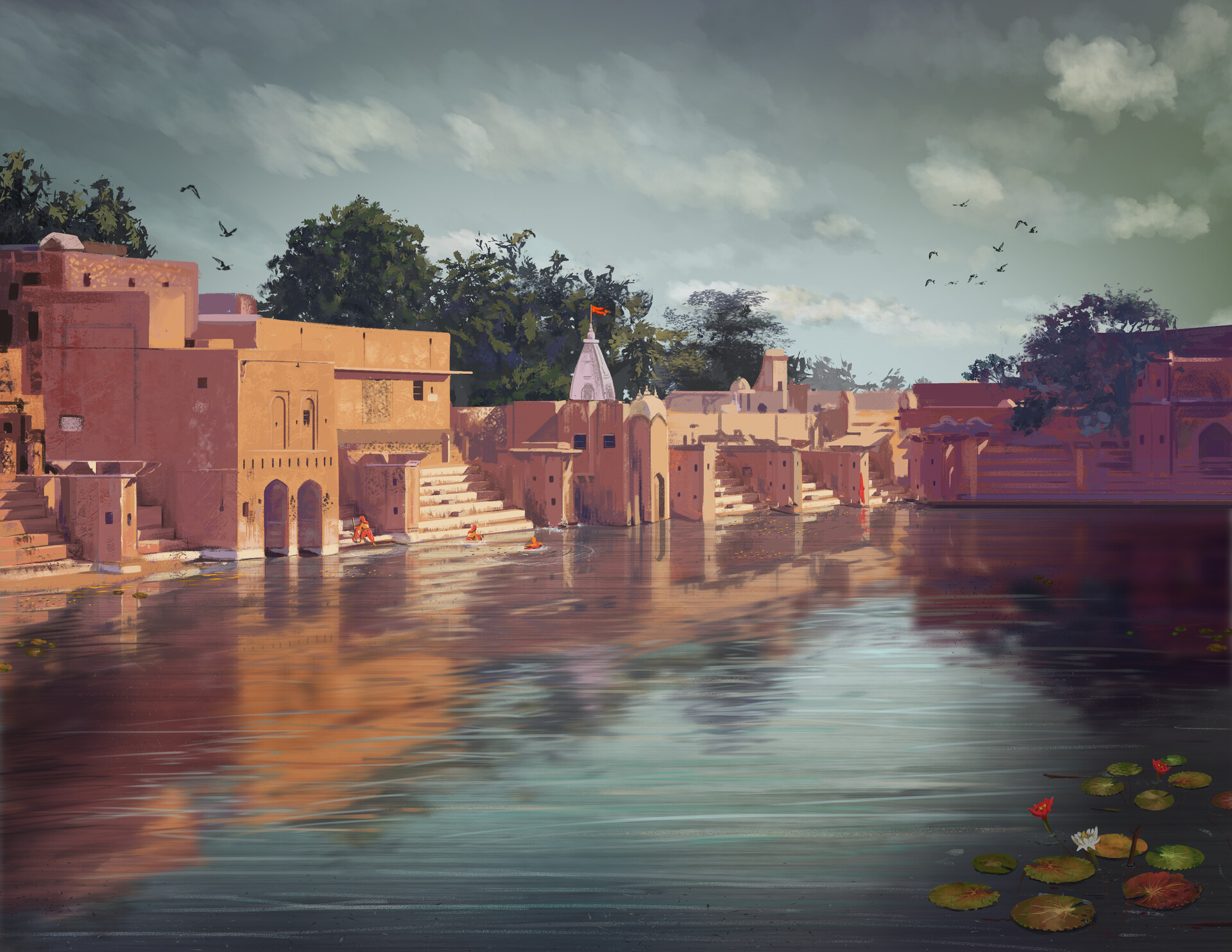 ArtStation - Painting done for Vrindavan book - Landscape