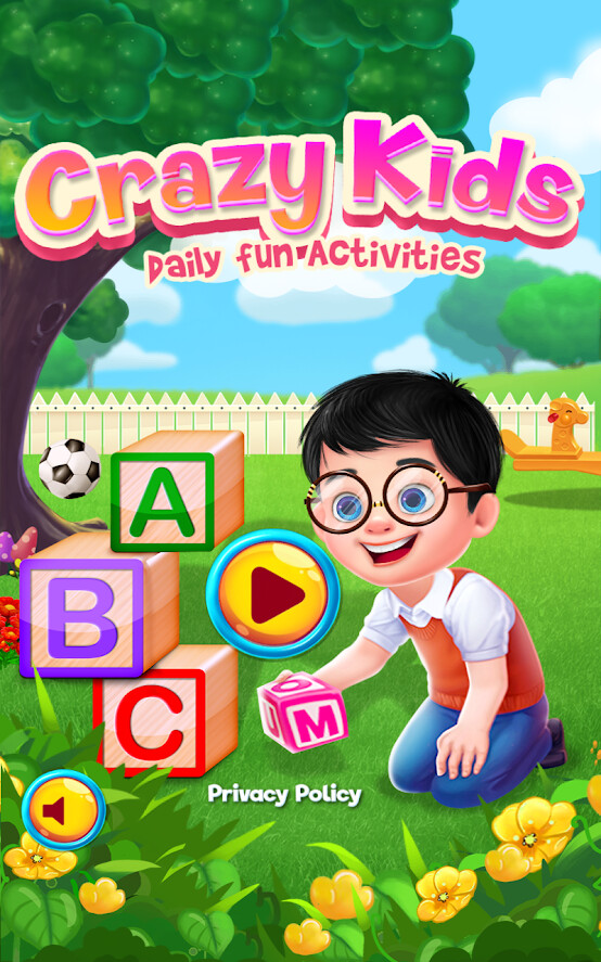 chirag mansuri - Crazy Kids Daily Fun Activity game UI design