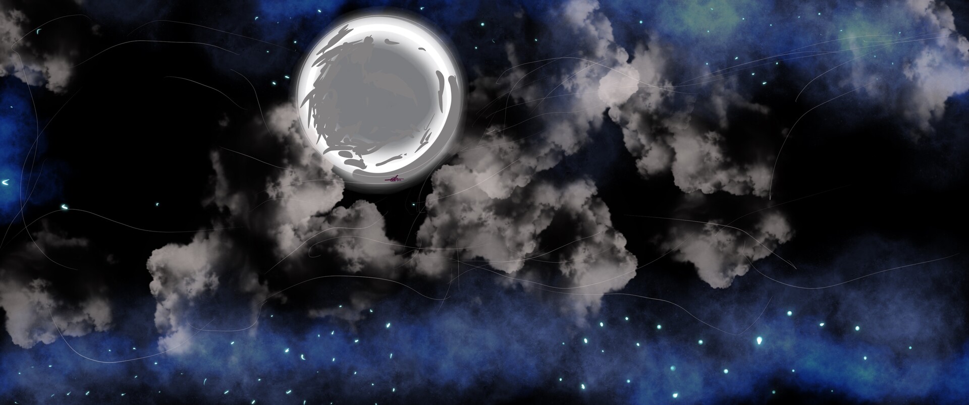 ArtStation - Procreate moon