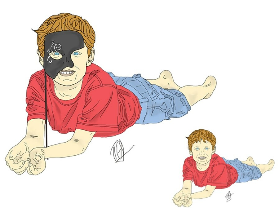 ArtStation - Mask Boy - Digital Illustration