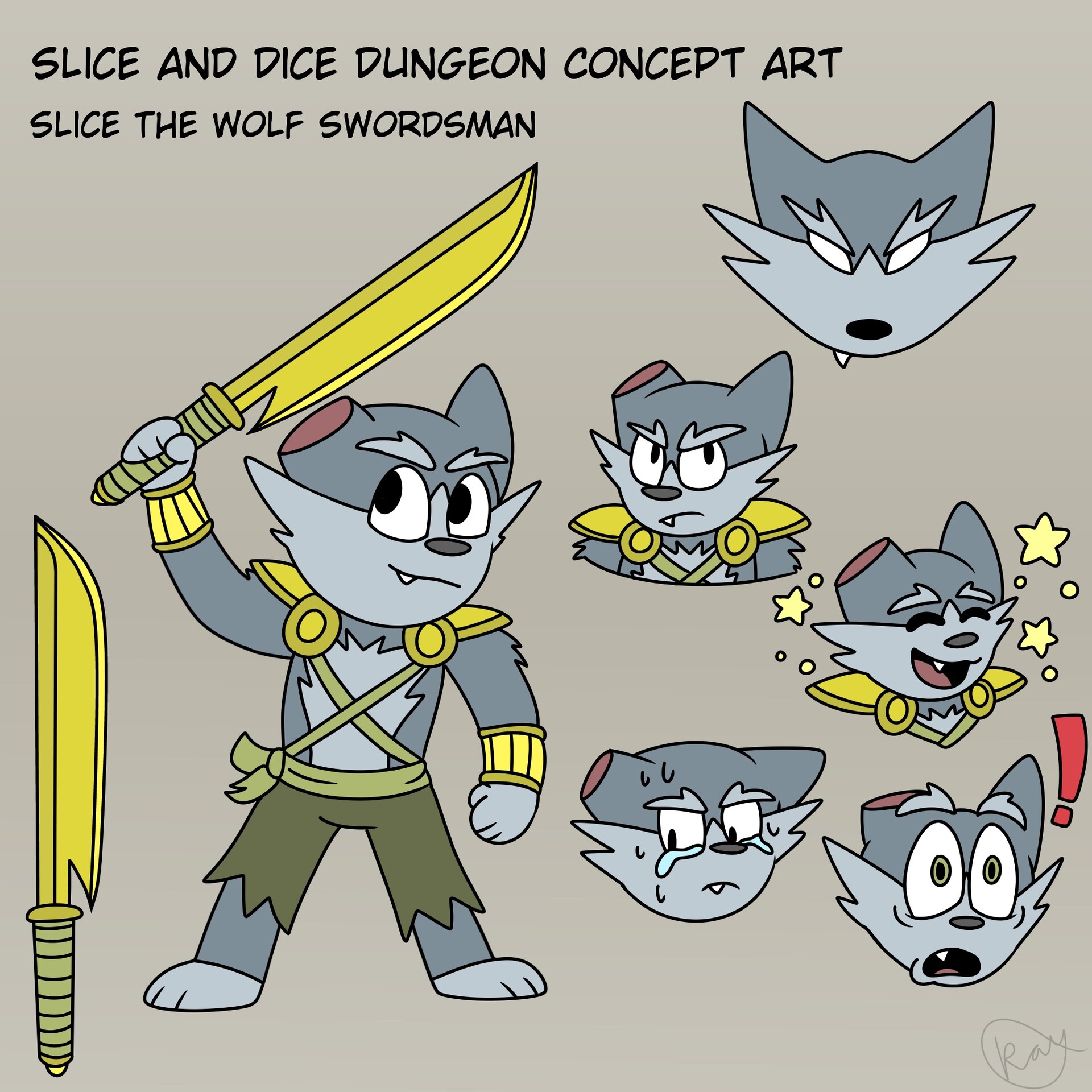 ArtStation - Slice the wolf swordsman