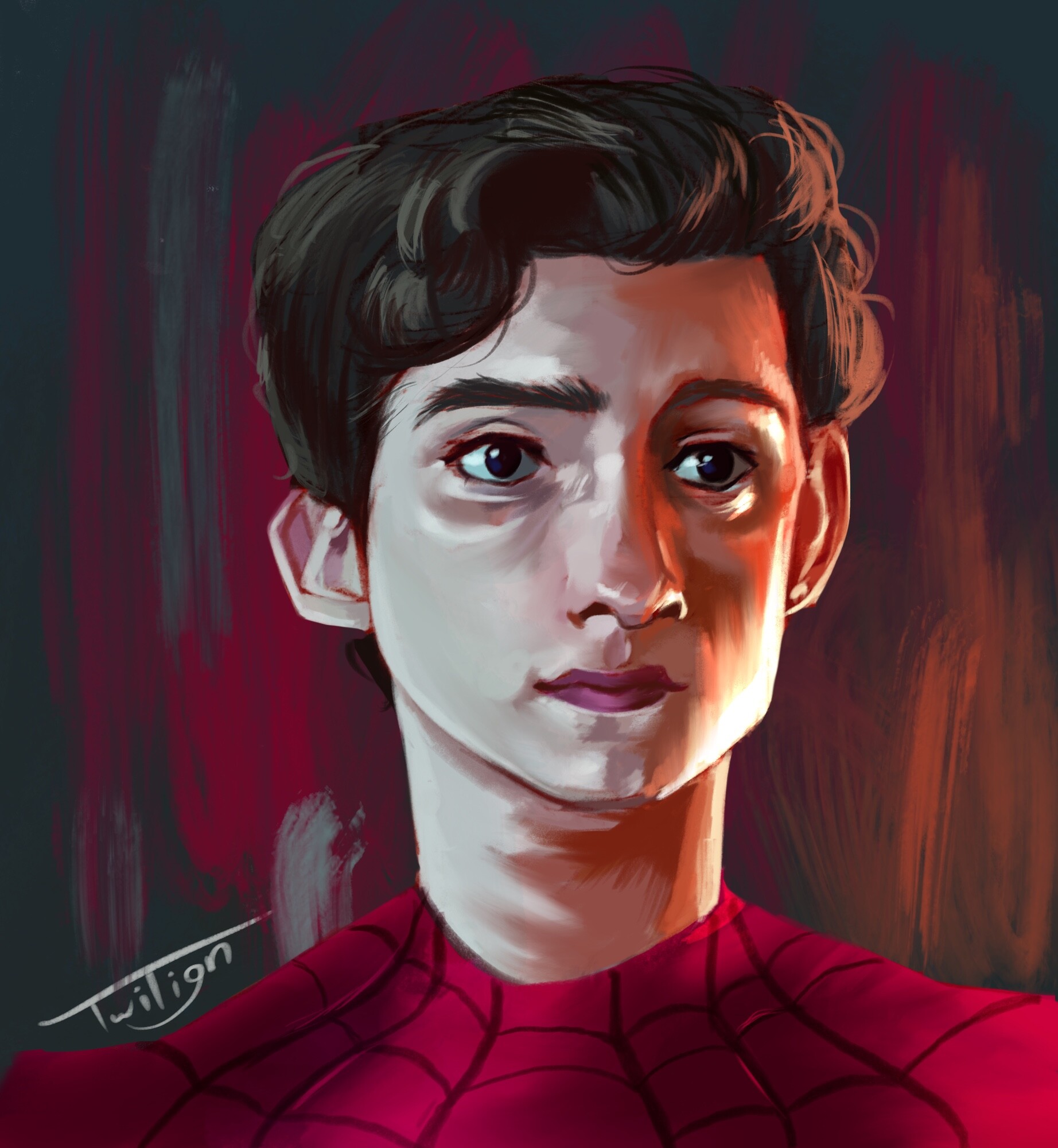 ArtStation - Portrait- Tom Holland