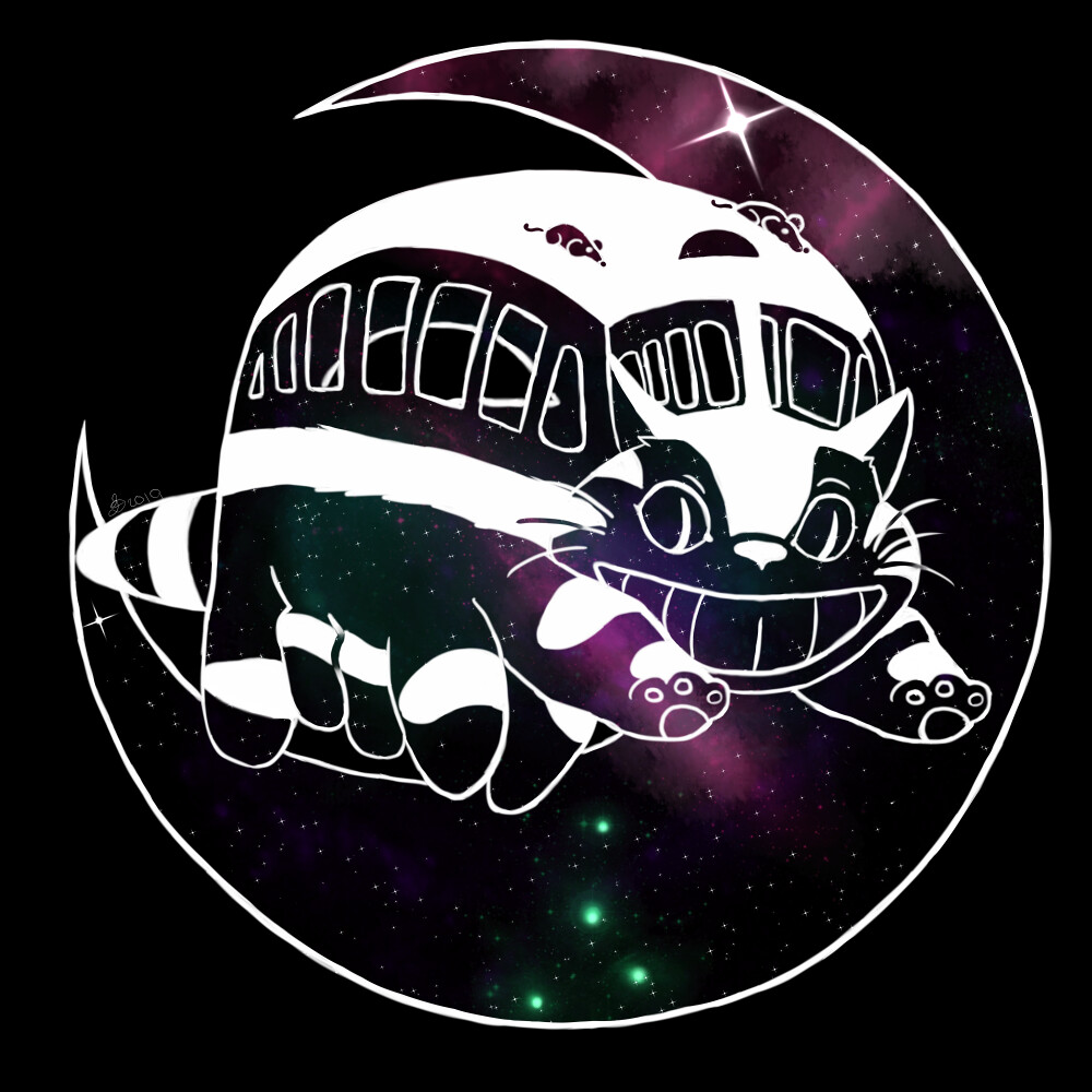 ArtStation - Catbus jumps over the moon